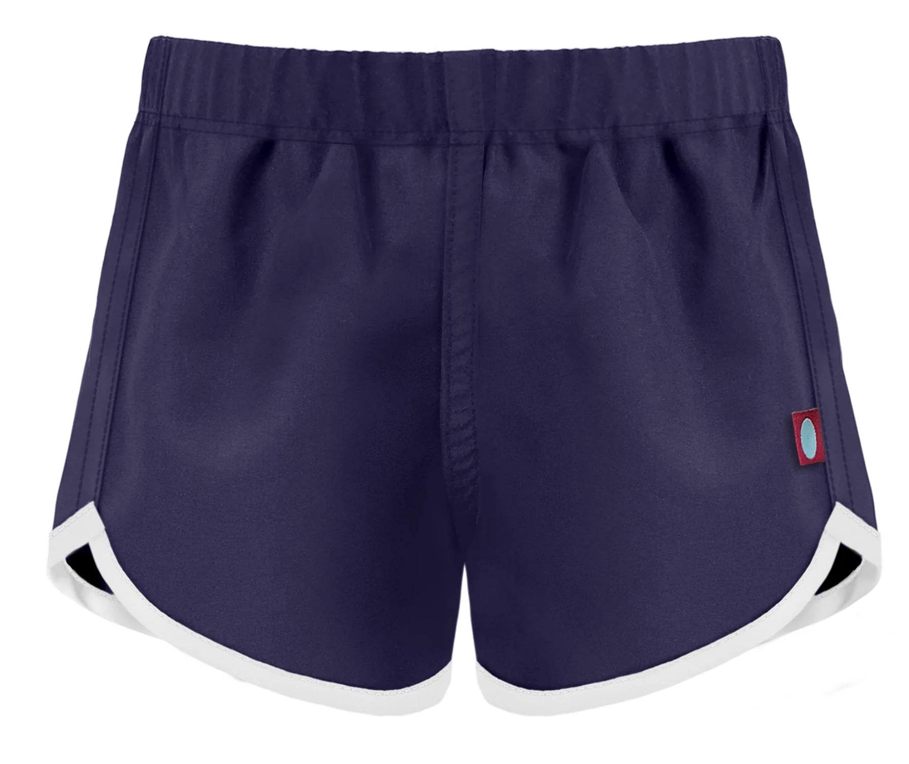 Girls UPF 50+ Swim/Camp Board Short | Navy w. White Trim - Walmart.com