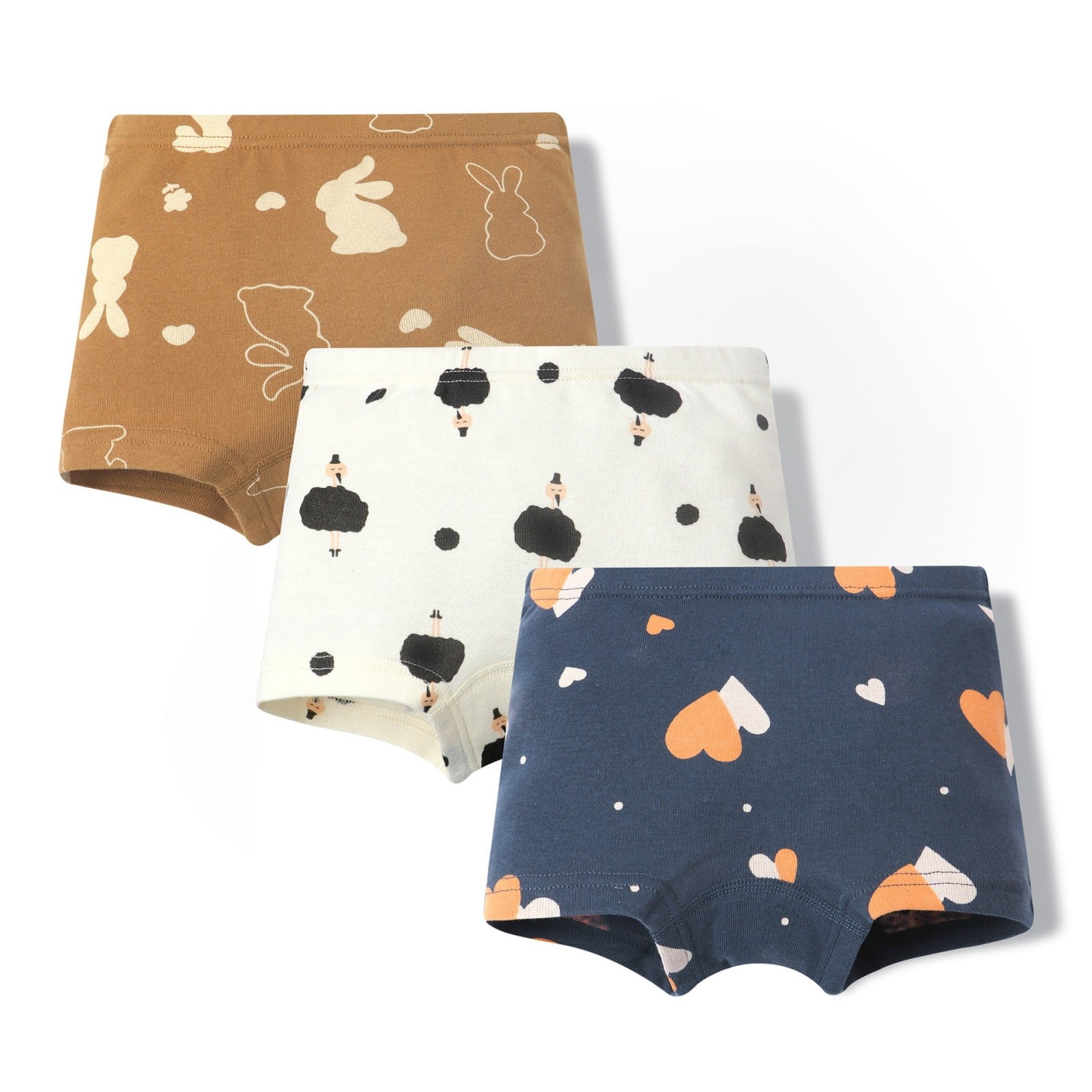 Girls Underwear 3 Pack Cute Cartoon Print Briefs Baby Trunks Stretch ...
