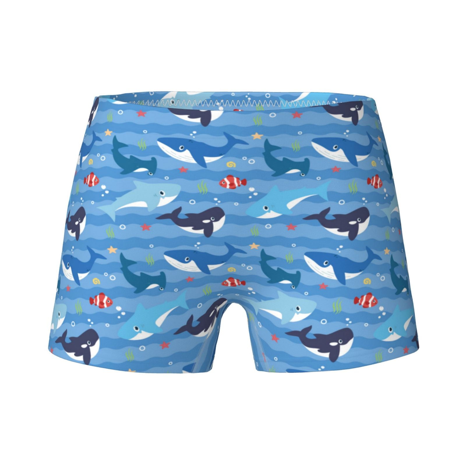 Girls Underwear - Blue fish print Girls 100% Cotton Underwear, Soft ...