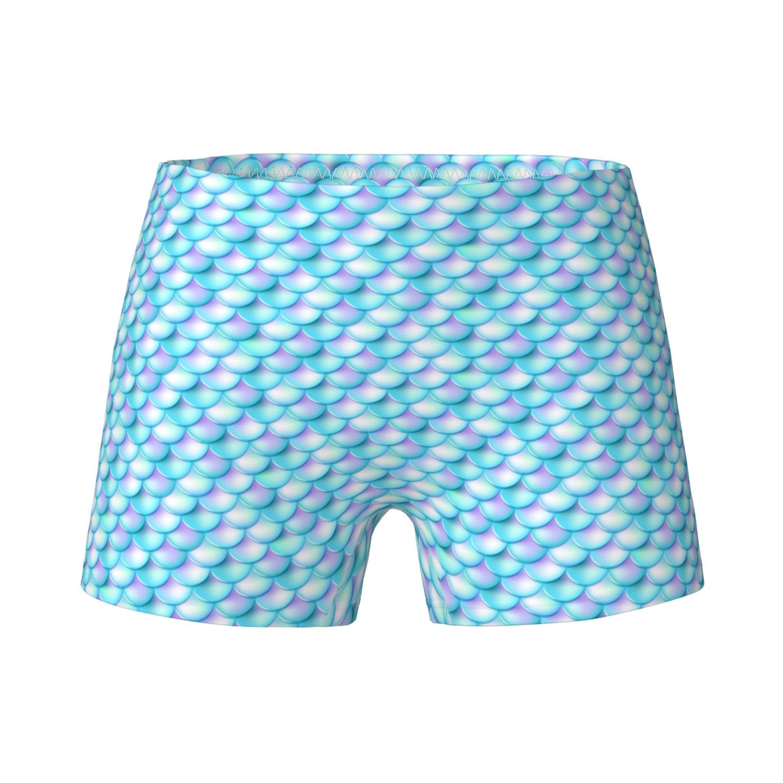 Girls Underwear, Blue green fish scale texture Cute Soft Breathable ...