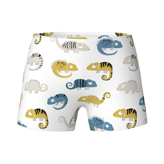 Girls Underwear, Cartoon Cute Chameleon Lizard_B Cute Soft Breathable ...
