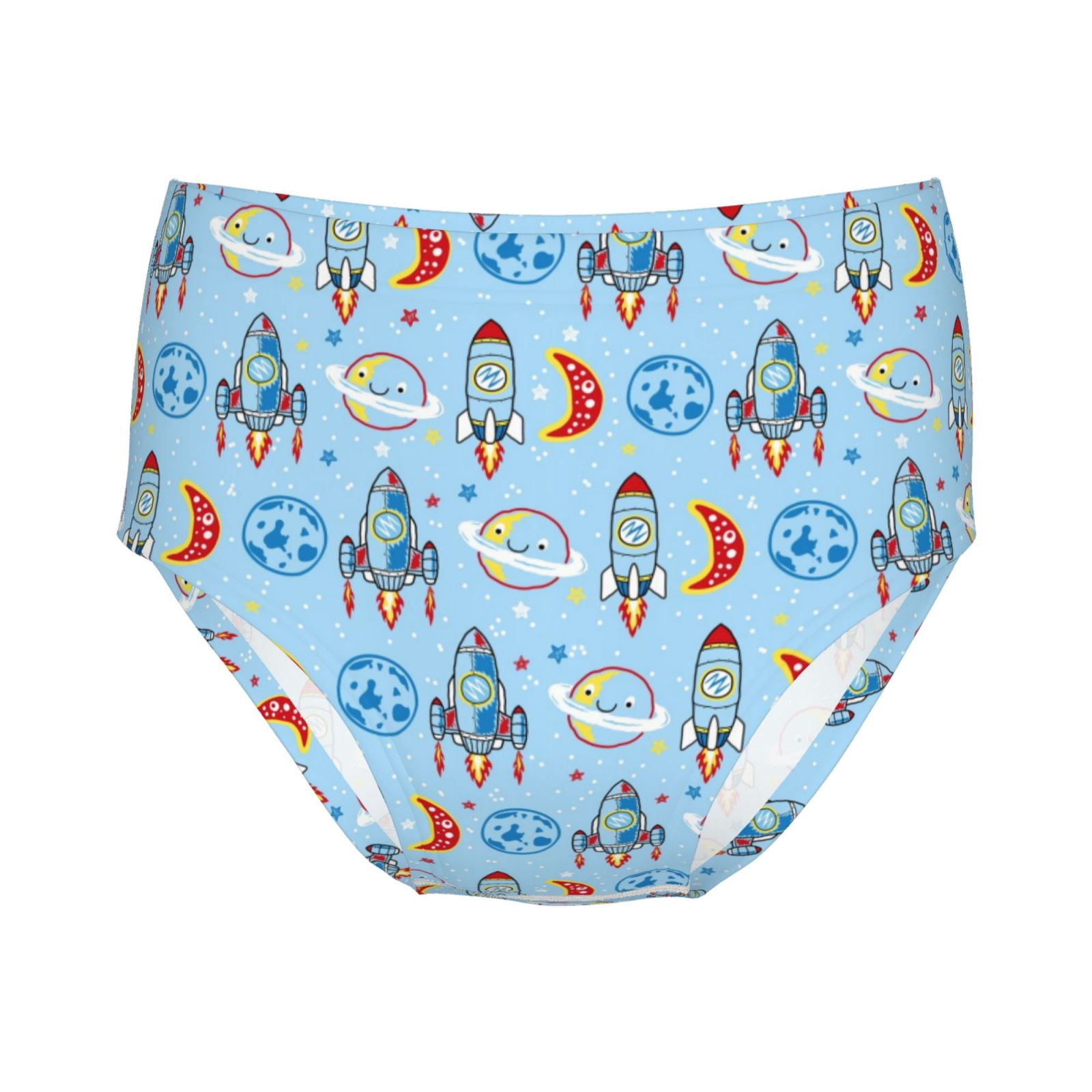 Girls Underwear, Cartoon Rocket With Space Soft Breathable Cotton Girls ...