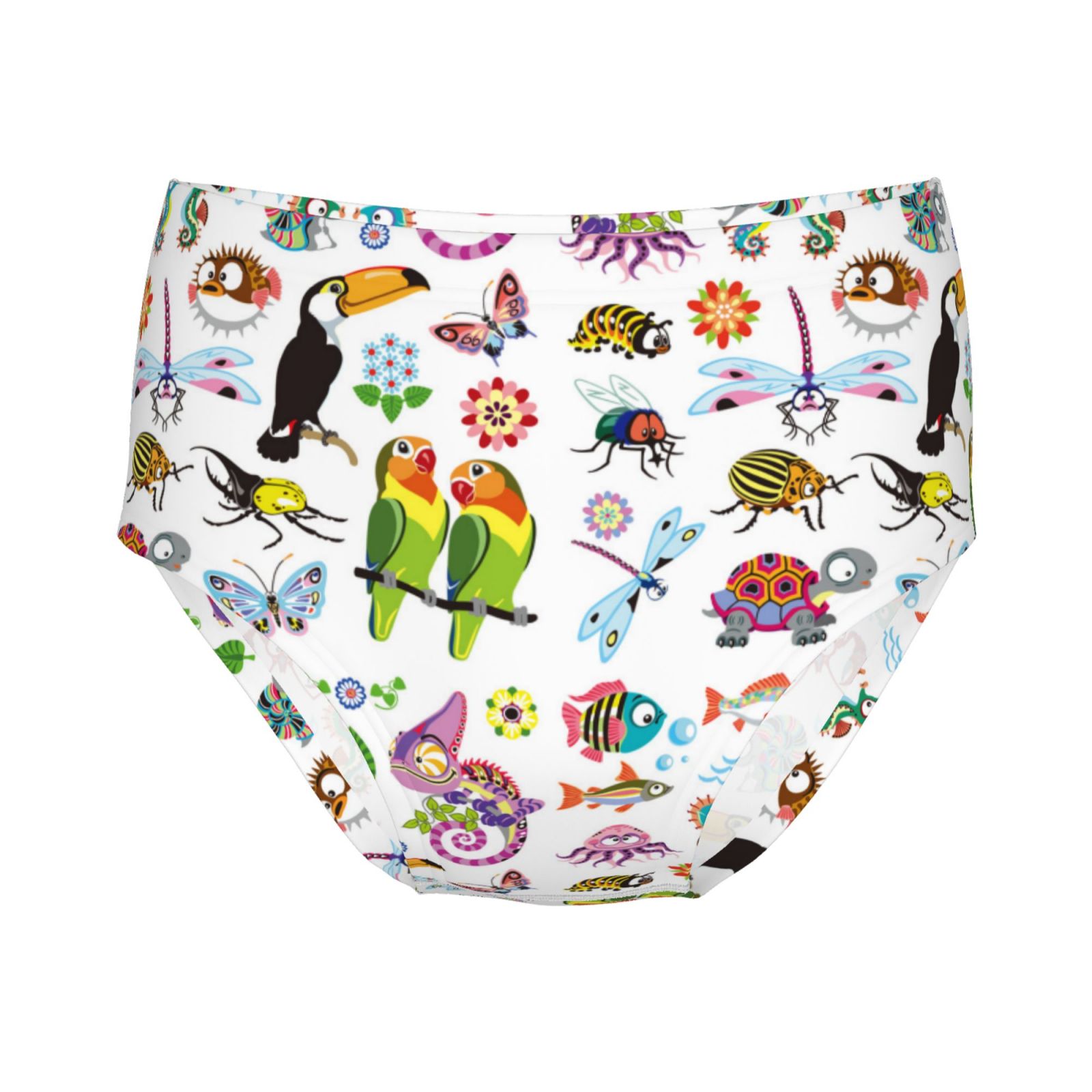 Girls Underwear, Cartoon Wild Animals Soft Breathable Cotton Girls ...