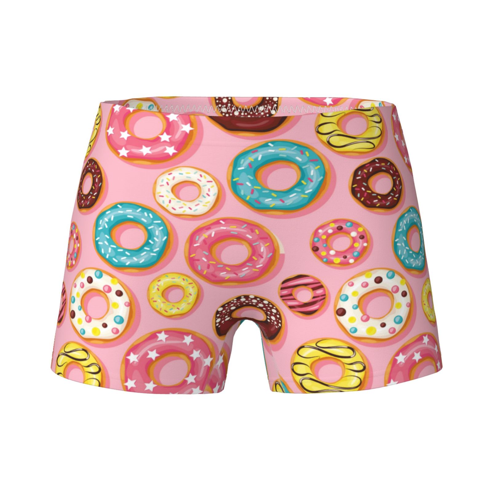 Girls Underwear Colourful Donut Print Pink Cotton Girls Boxer Briefs ...
