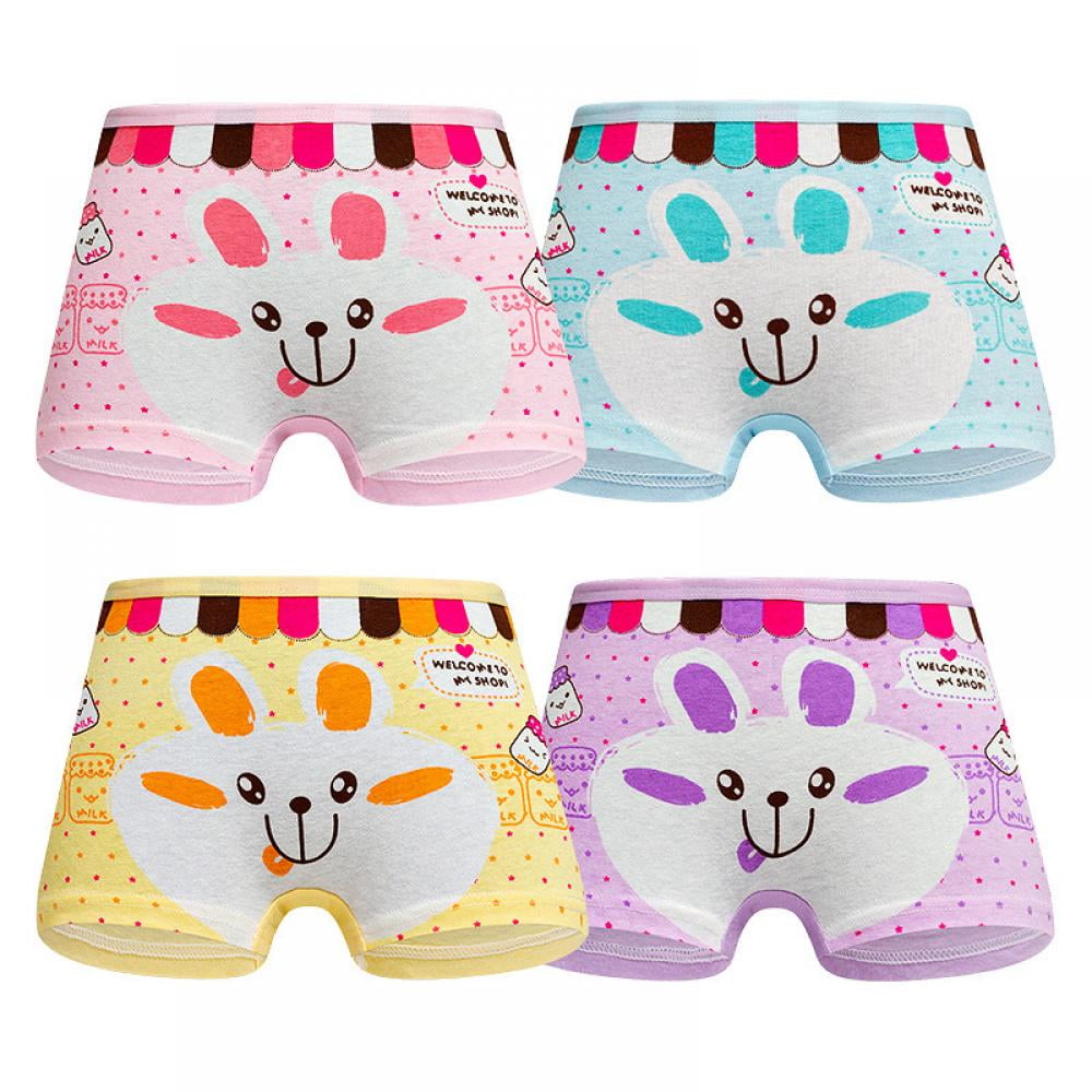 Girls Underwear Cotton Briefs Soft Cute Cartoon Bunny Briefs Breathable ...