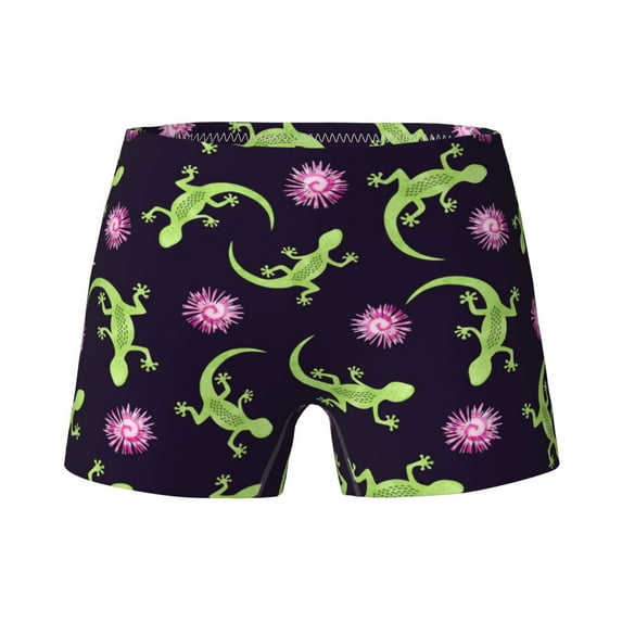 Girls Underwear, Cute Lizard Gecko Floral Pink Cute Soft Breathable ...