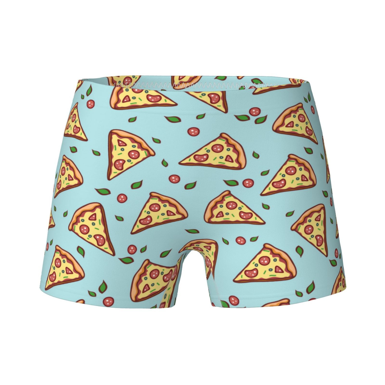 Girls Underwear Cute Pizza Green Leaves Cotton Girls Boxer Briefs ...