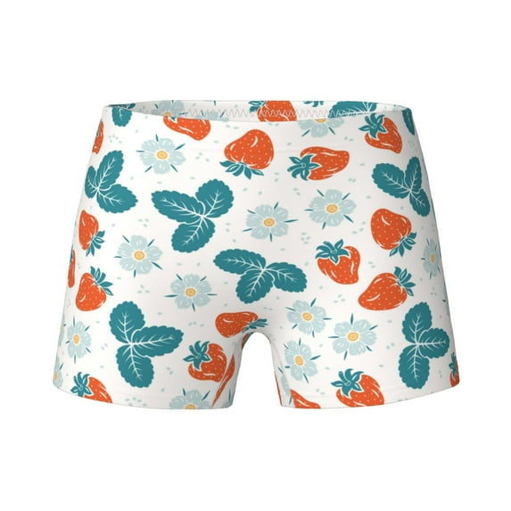 Girls Underwear, Cute Strawberry Light Blue Flower Cute Soft Breathable ...
