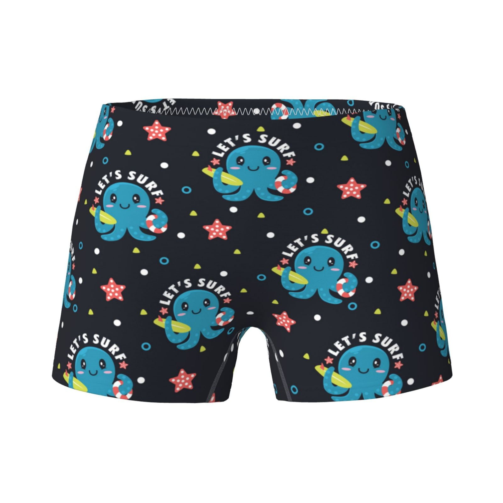 Girls Underwear Cute cartoon octopus surf Cotton Girls Boxer Briefs ...