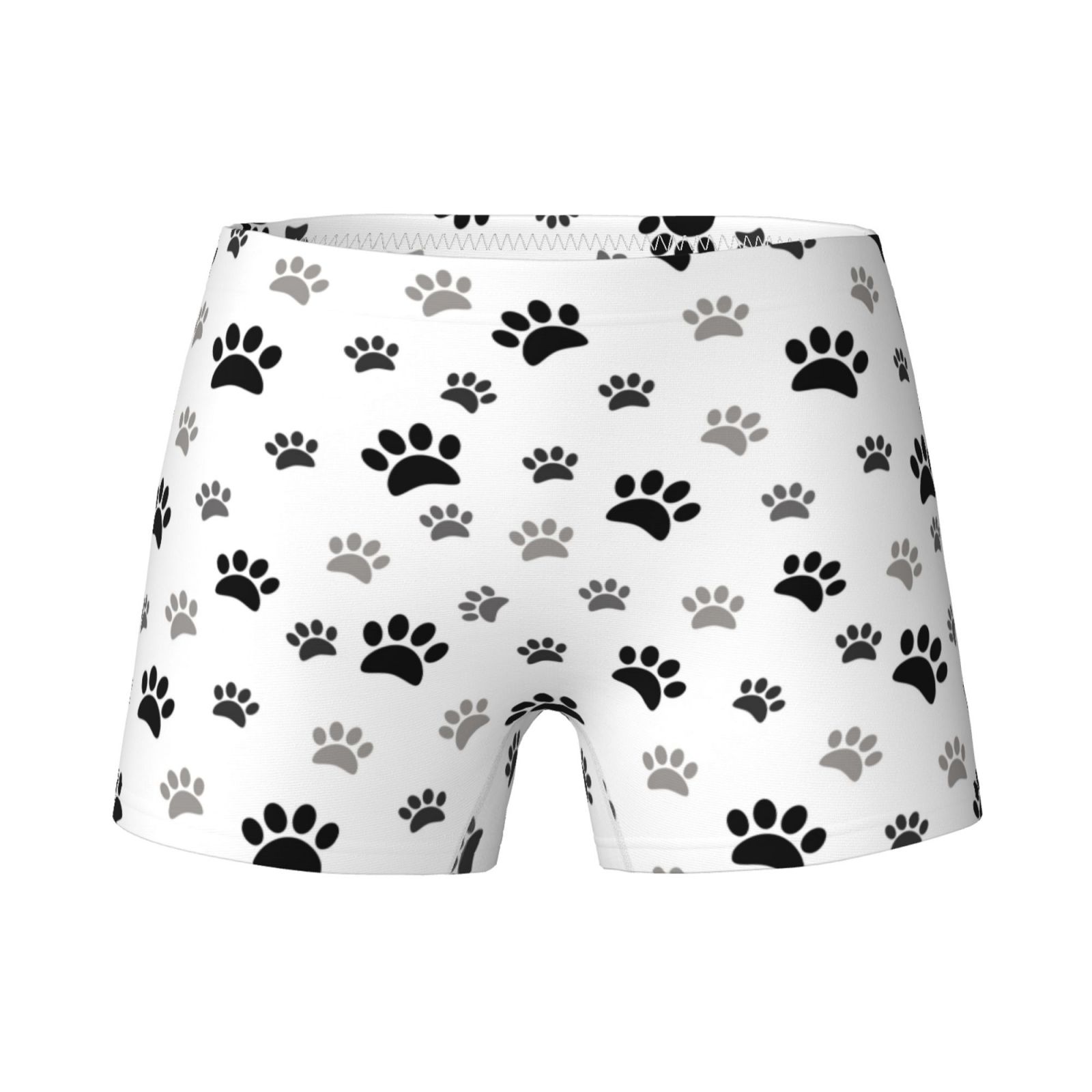Girls Underwear, Cute paw prints black grey Cute Soft Breathable Cotton ...