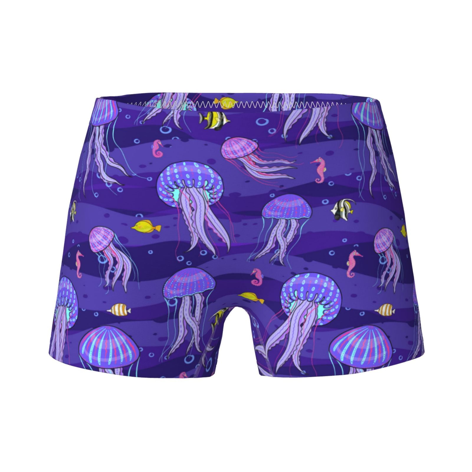 Girls Underwear - Fish Jellyfish Seahorse Purple Girls 100% Cotton ...