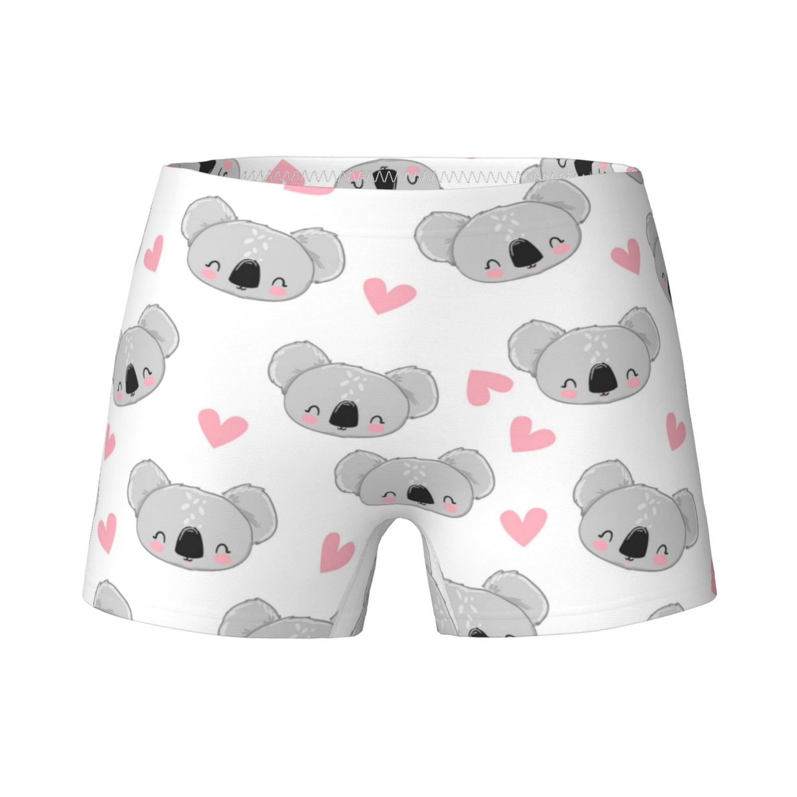 Girls Underwear, Gray Koala Pink Heart Cute Soft Breathable Cotton ...