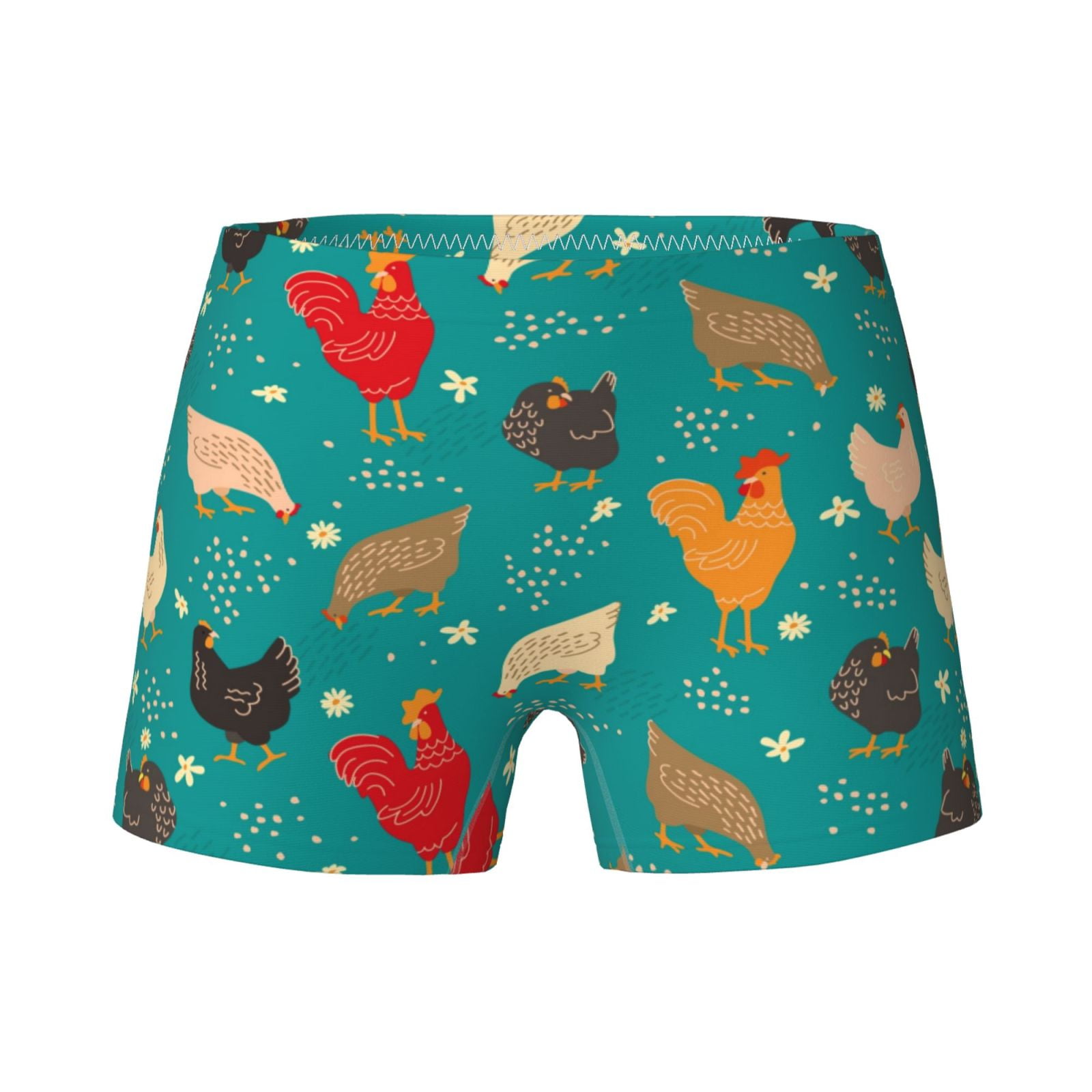 Girls Underwear - Hens And Rooster Cotton Soft Boxer Briefs Panties for ...