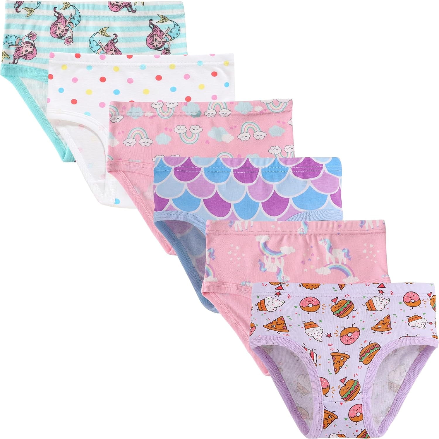 Girls Underwear Little Kids Mermaid Panties Toddler Cotton Breathable ...