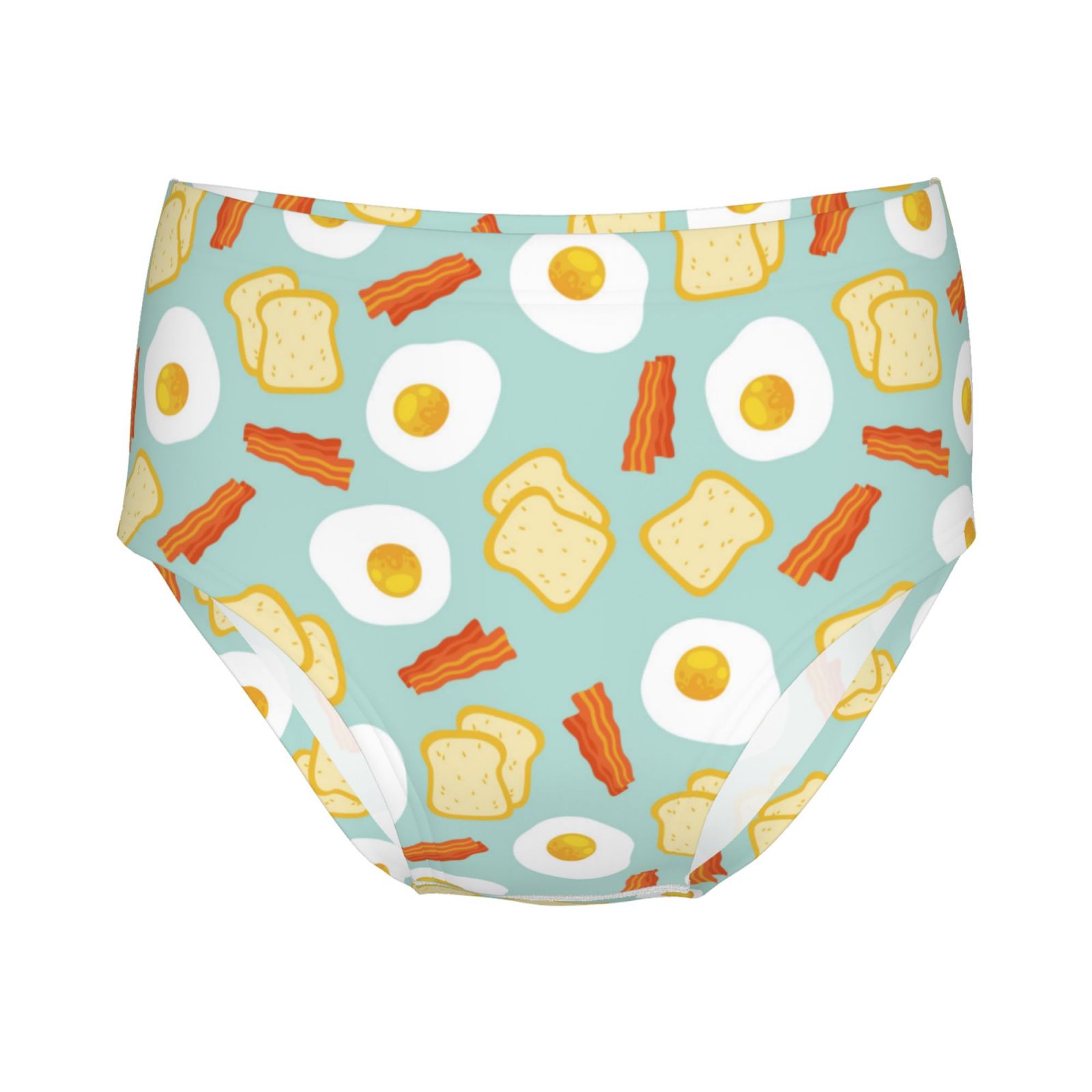Girls Underwear, Toast Poached Eggs Bacon Soft Breathable Cotton Girls ...