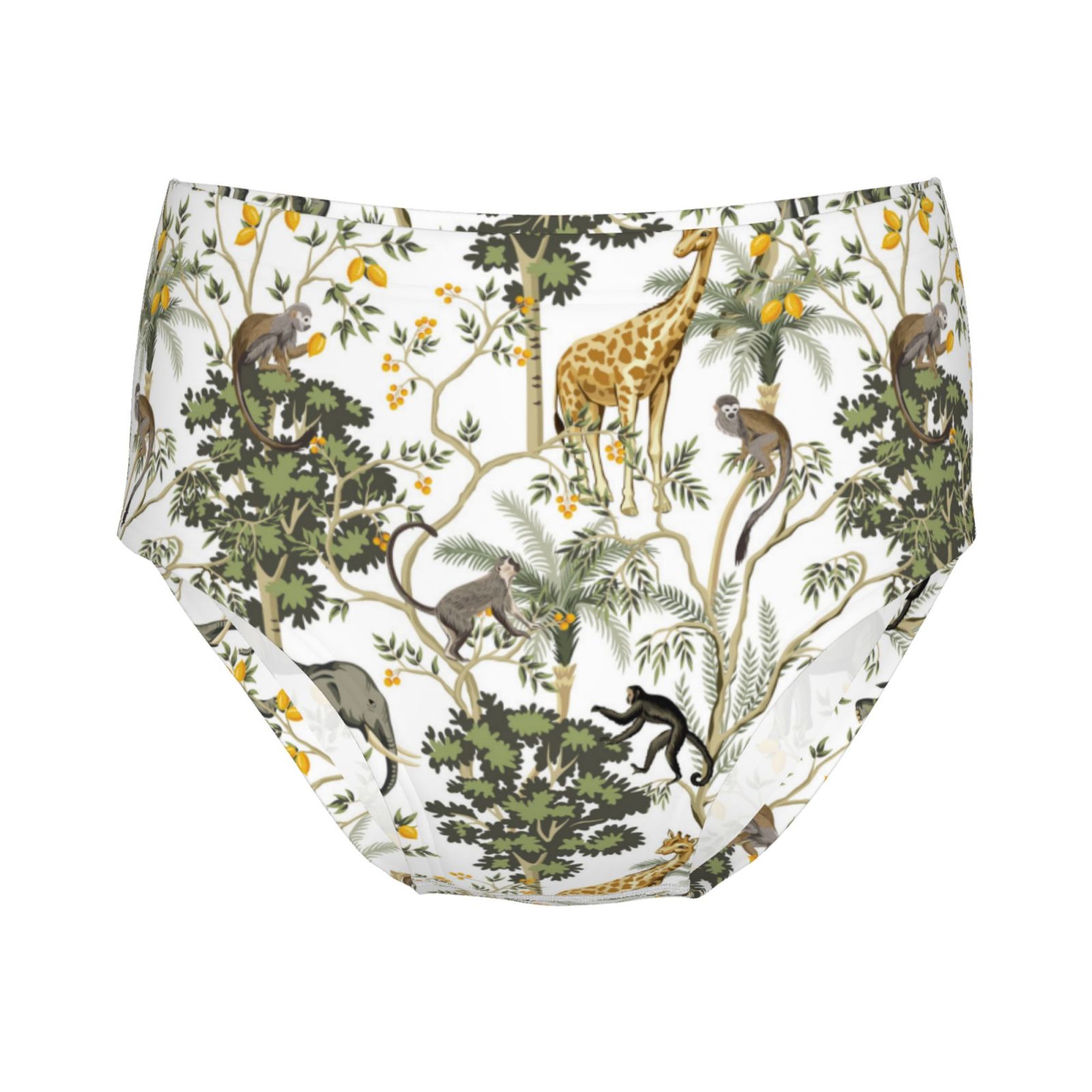 Girls Underwear, Vintage Animals Palm Tree Soft Breathable Cotton Girls ...