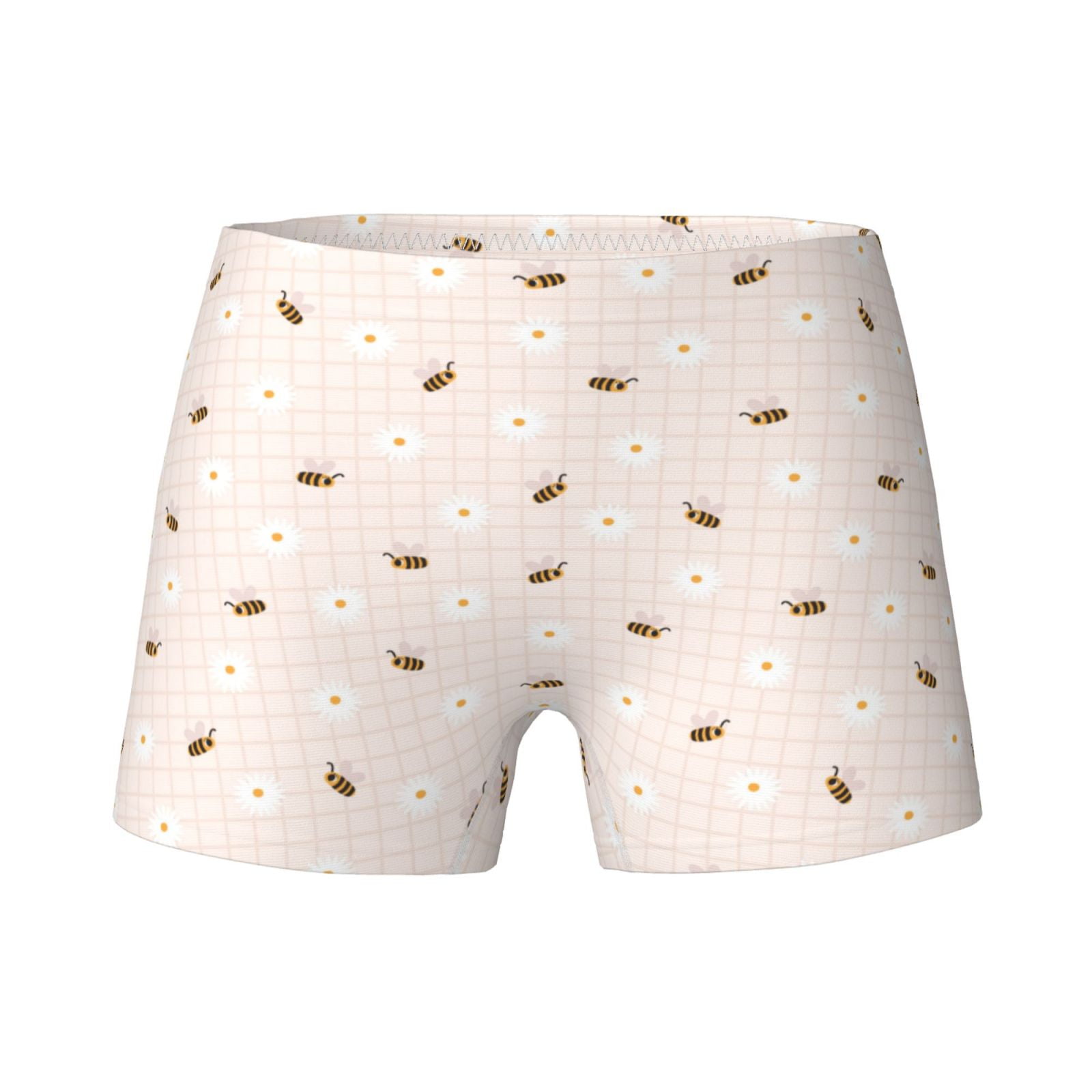 Girls Underwear bees daisies checkered cute Cotton Girls Boxer Briefs ...