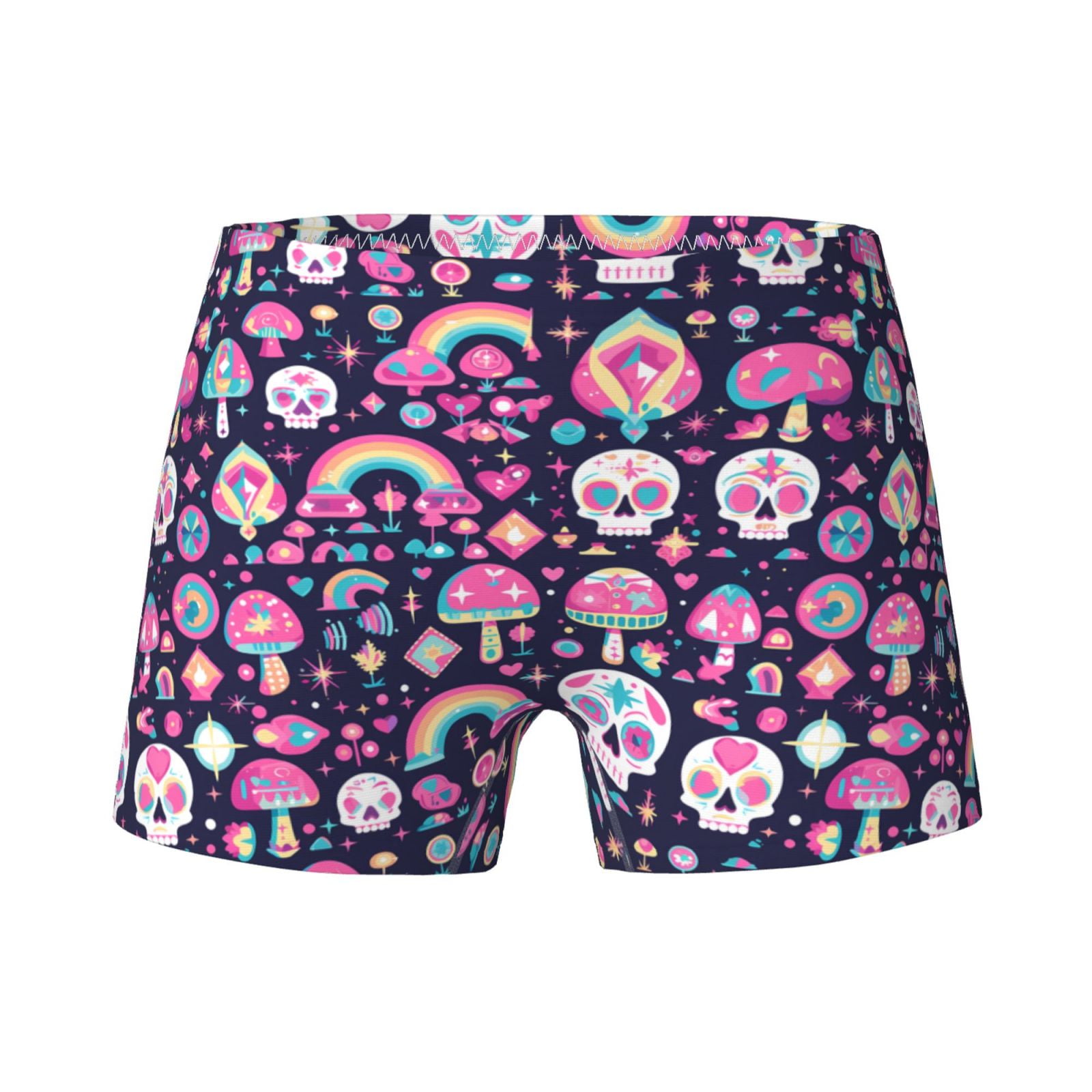 Girls Underwear, cute Skull rainbow mushroom Cute Soft Breathable ...