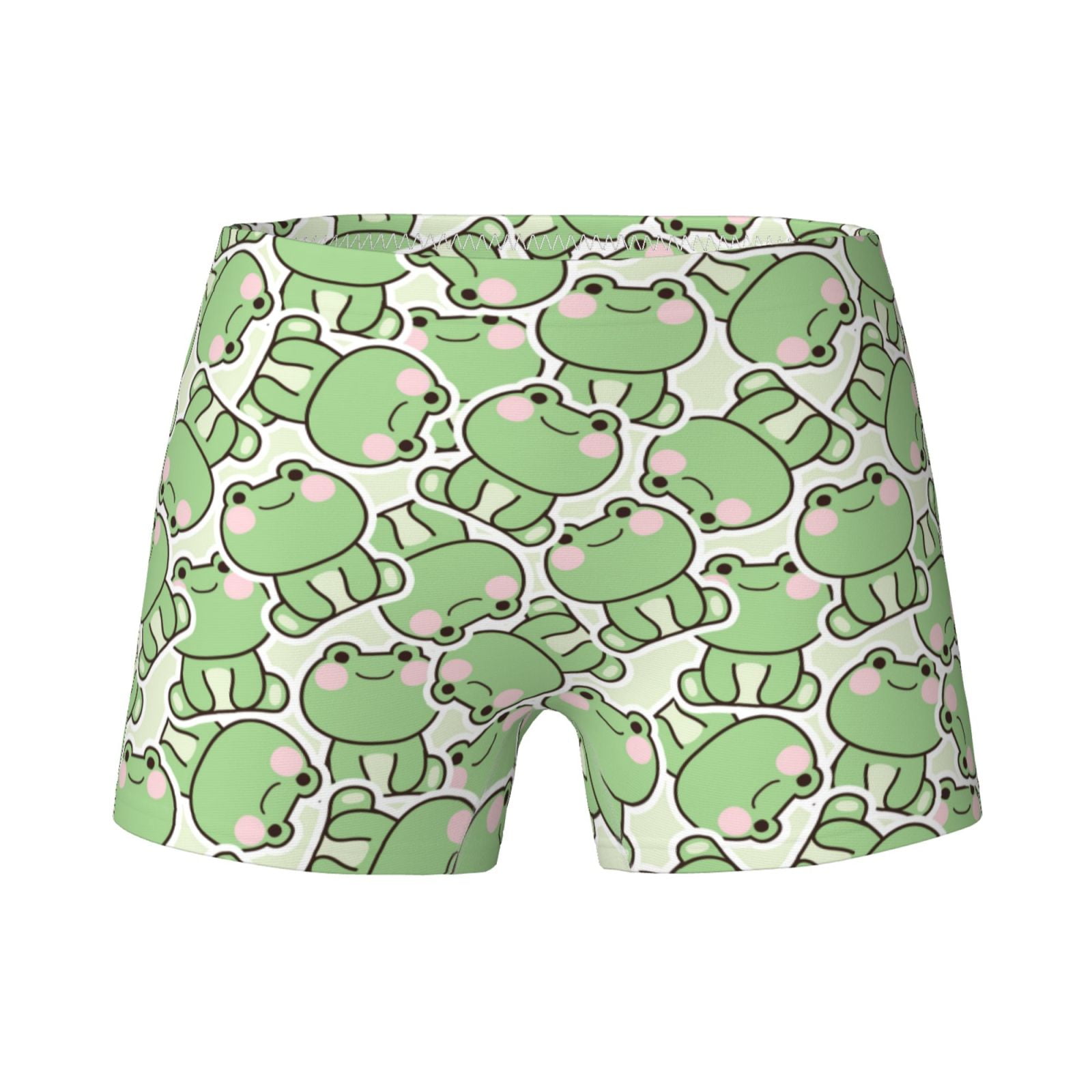 Girls Underwear - cute frog sitting pose funny Cotton Soft Boxer Briefs ...