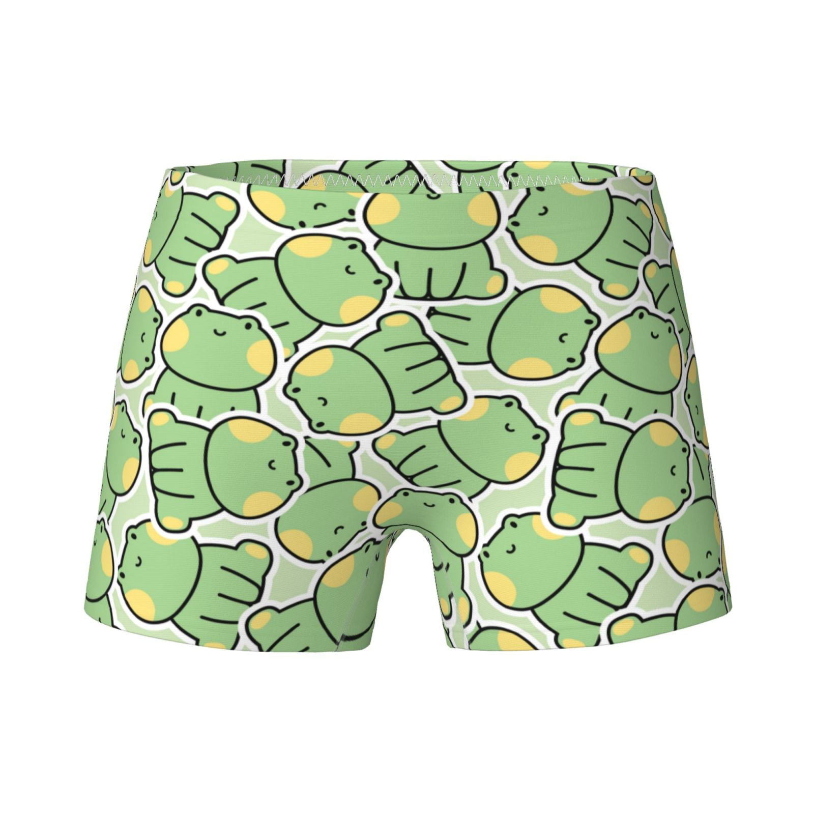 Girls Underwear cute smile frog green Cotton Girls Boxer Briefs ...