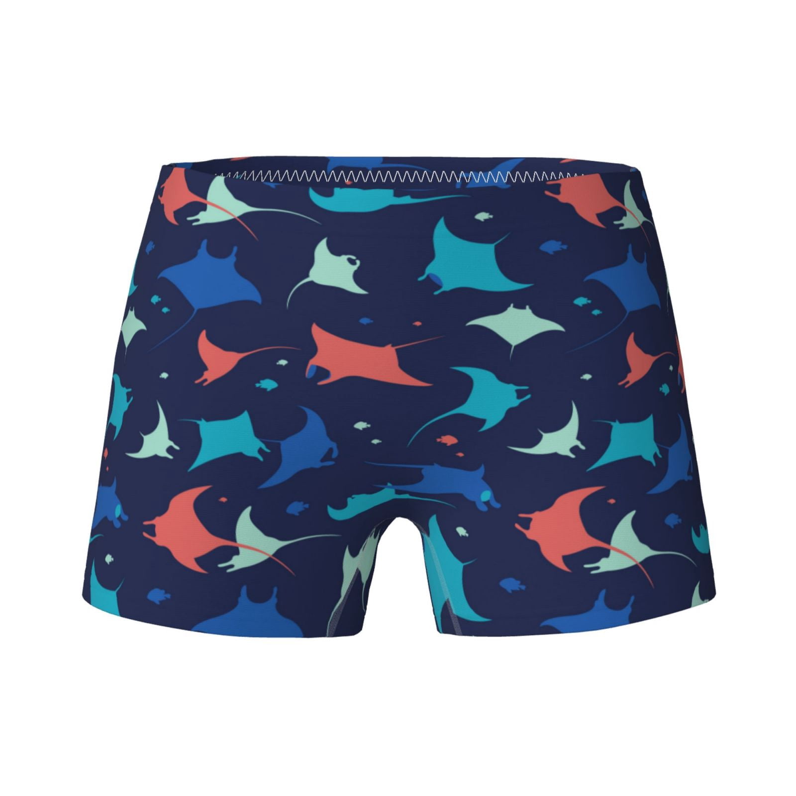 Girls Underwear, cute stingrays fish navyblue Cute Soft Breathable ...