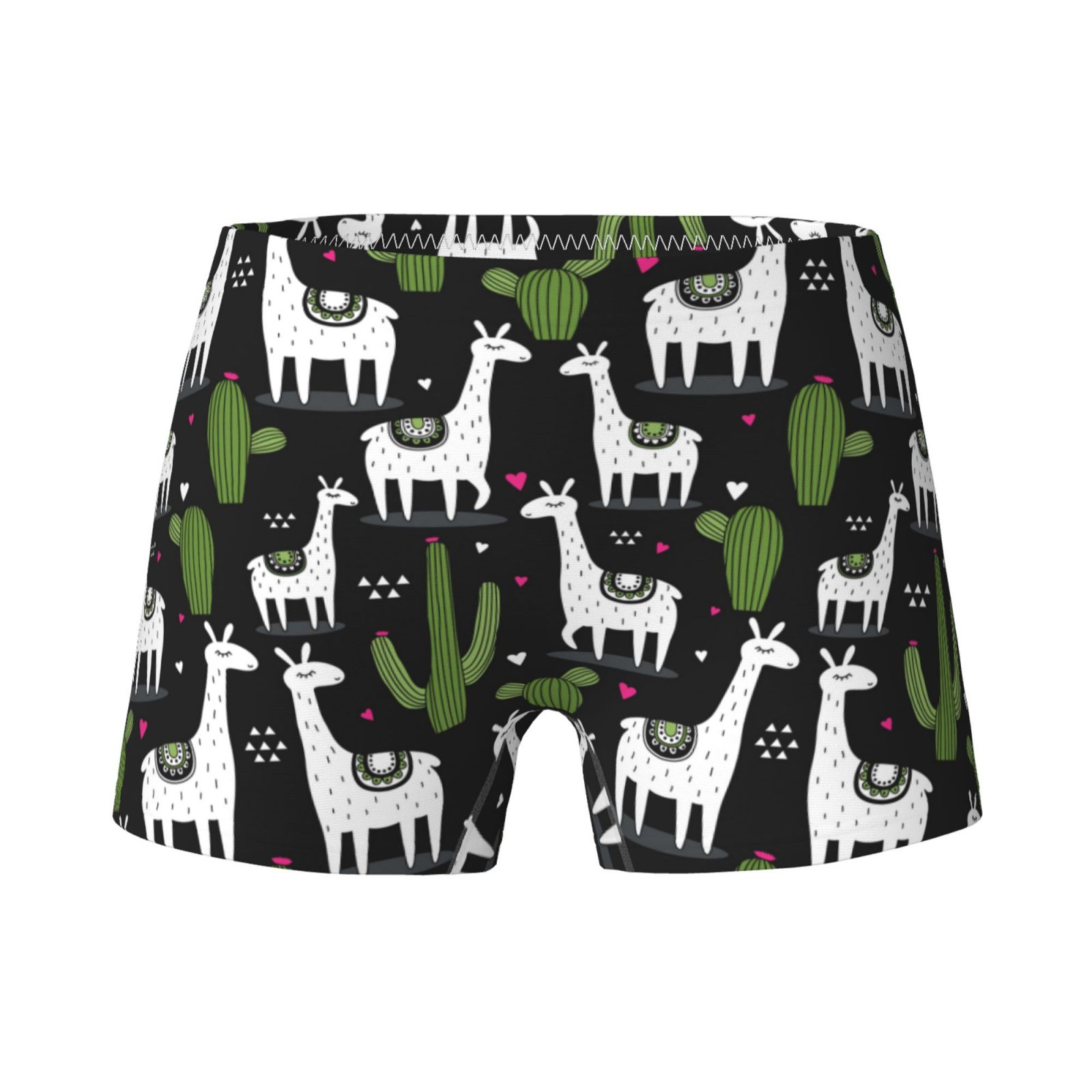 Girls Underwear, llama alpaca cactus heart black Cute Soft Breathable ...