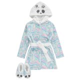 btween, Girls' Unicorn Bathrobe Set, Matching Slippers, Cozy and Soft ...