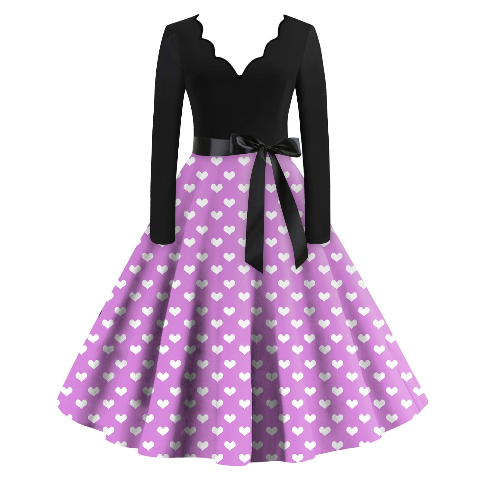 Girls Valentine Dress Love Heart Elegant Deep V Neck Formal Cocktail ...