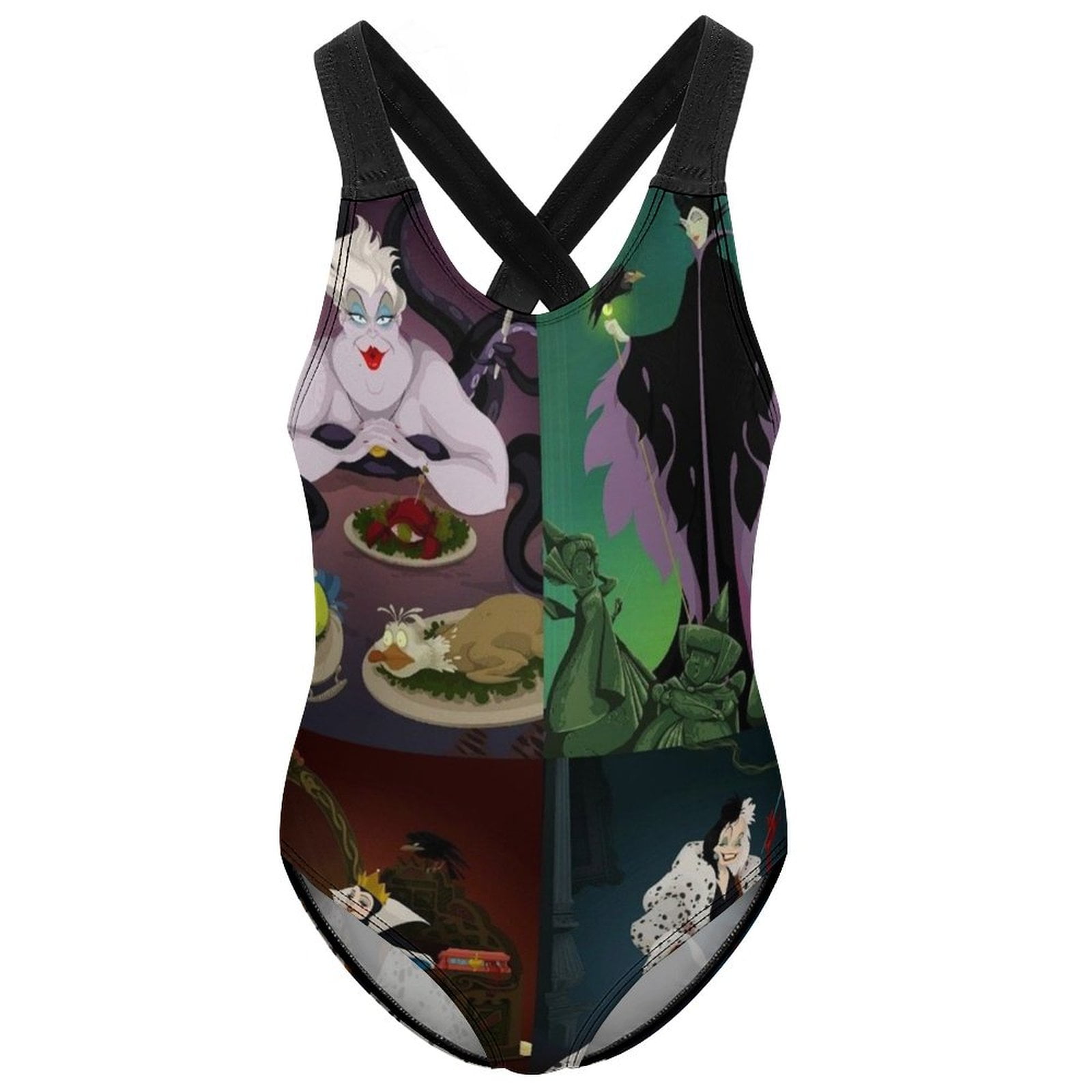 Girls Vill-ain Bad Witche Swimsuit One Piece Bathing Suit for Girls ...