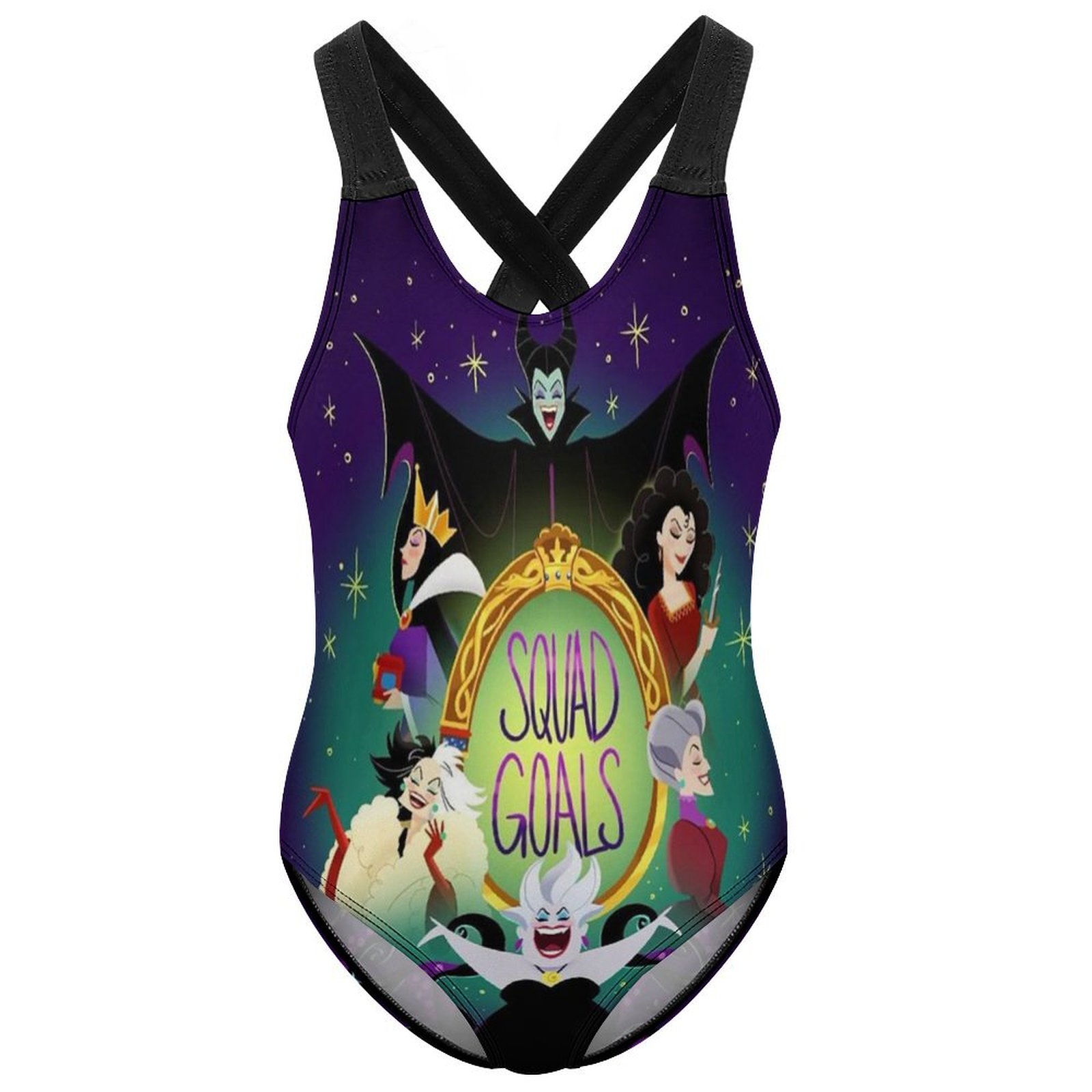 Girls Vill-ain Bad Witche Swimsuit One Piece Bathing Suit for Girls ...