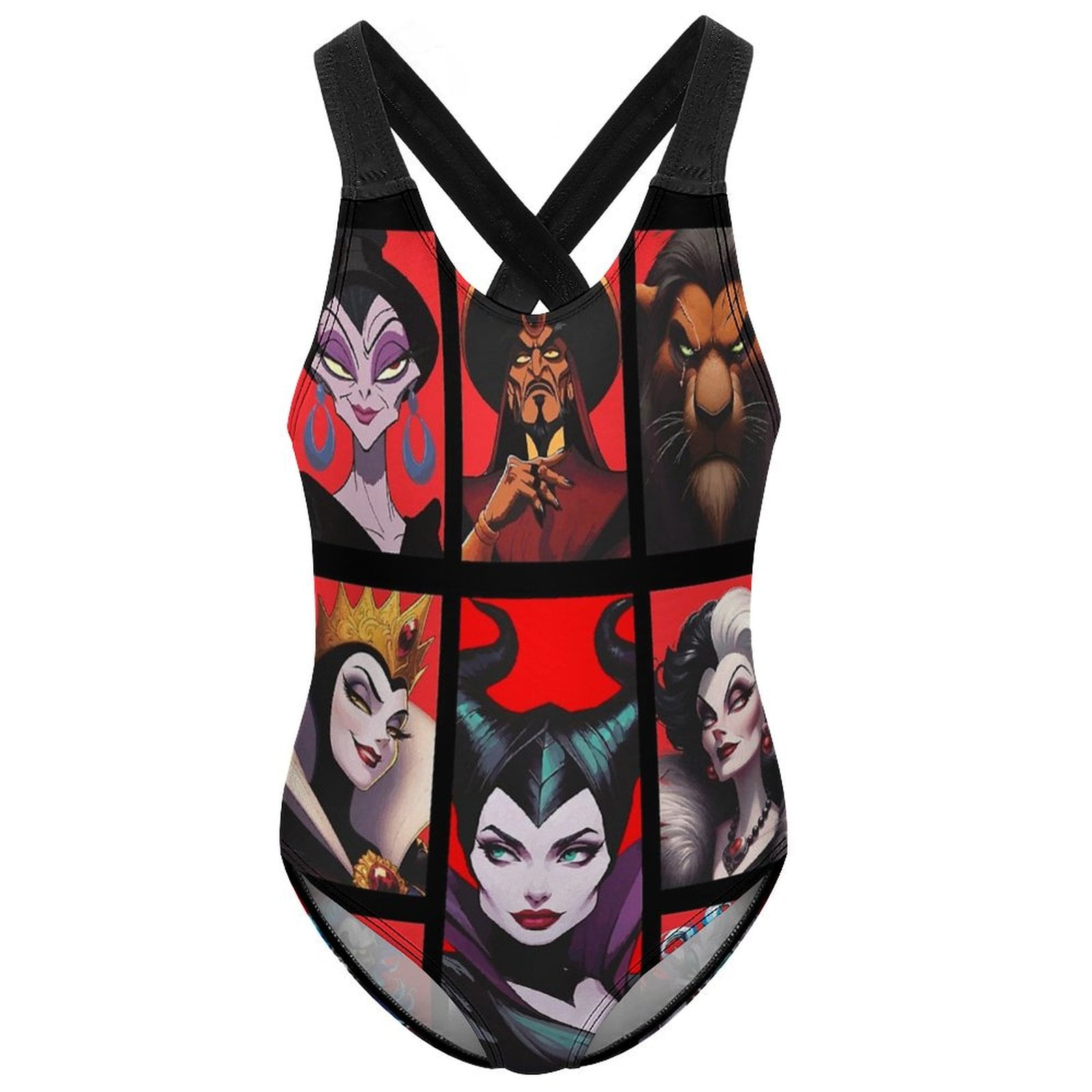 Girls Vill-ain Bad Witche Swimsuit One Piece Bathing Suit for Girls ...