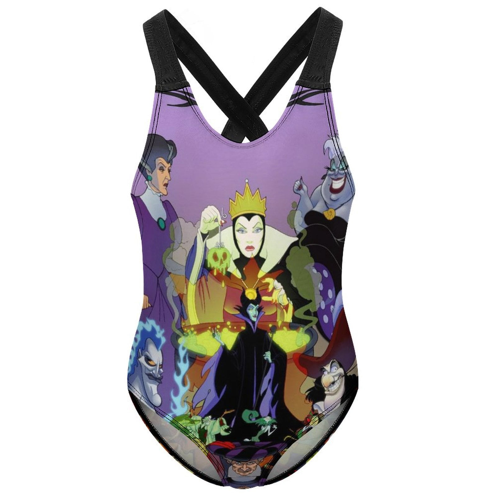 Girls Vill-ain Bad Witche Swimsuit One Piece Bathing Suit for Girls ...