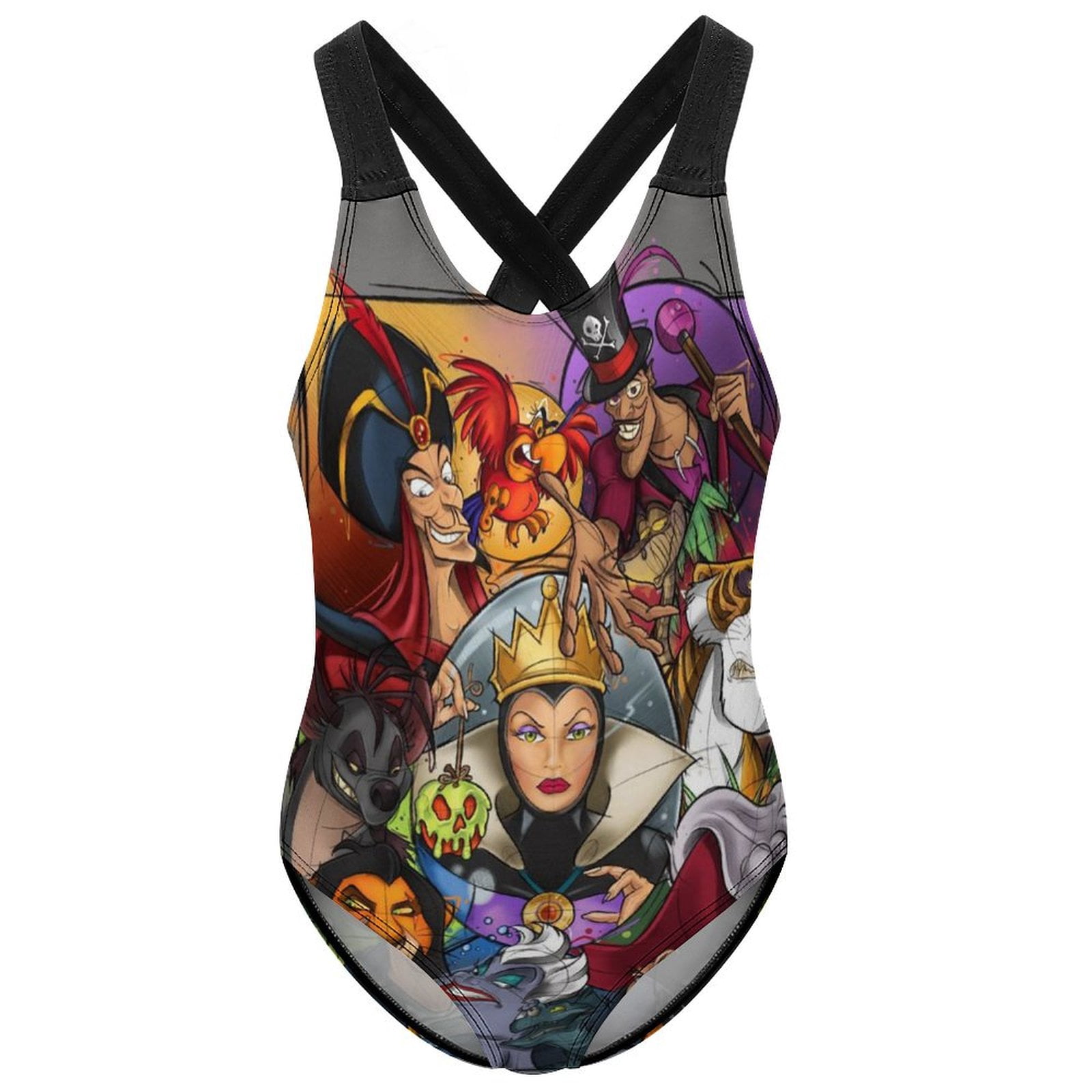 Girls Vill-ain Bad Witche Swimsuit One Piece Bathing Suit for Girls ...