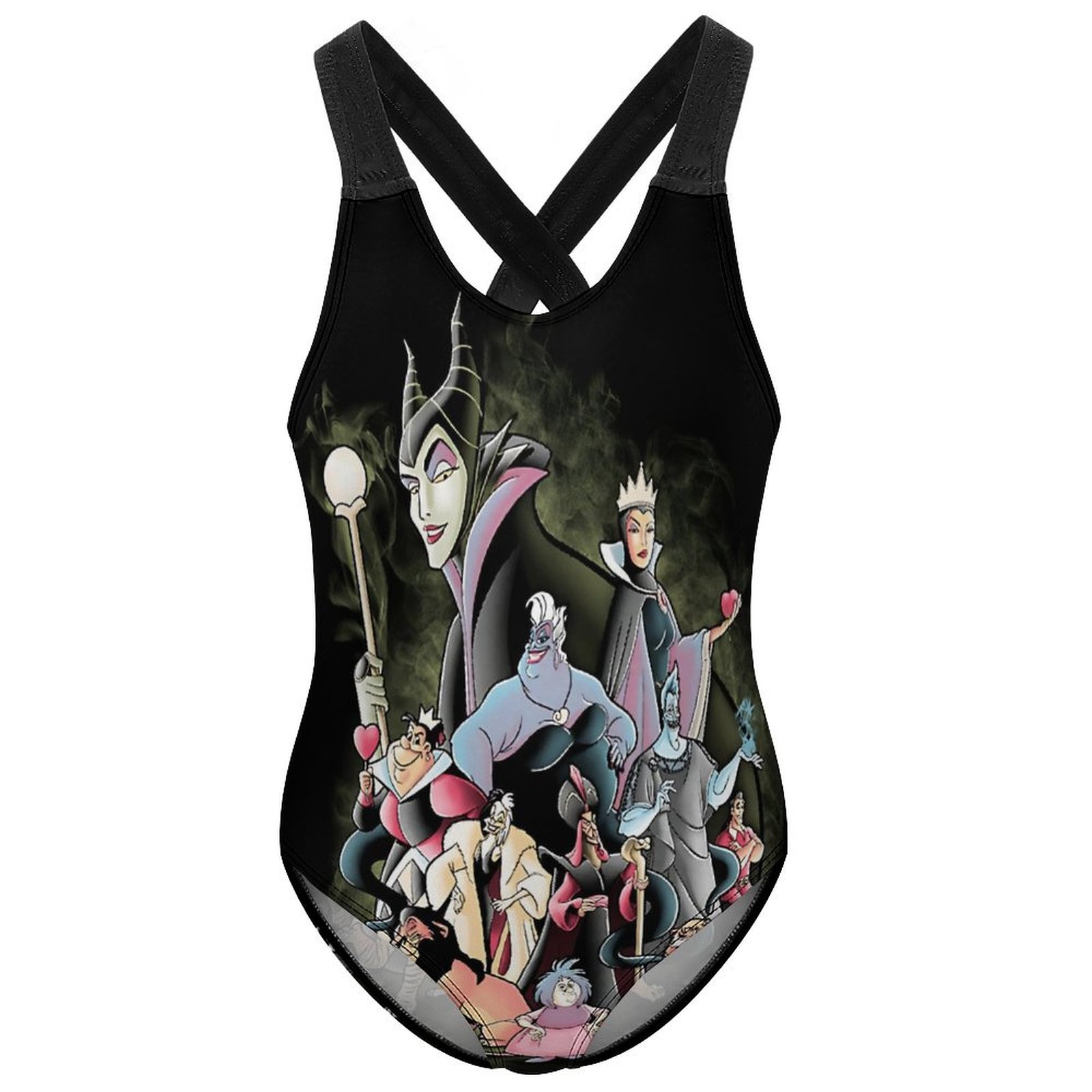 Girls Vill-ain Bad Witche Swimsuit One Piece Bathing Suit for Girls ...