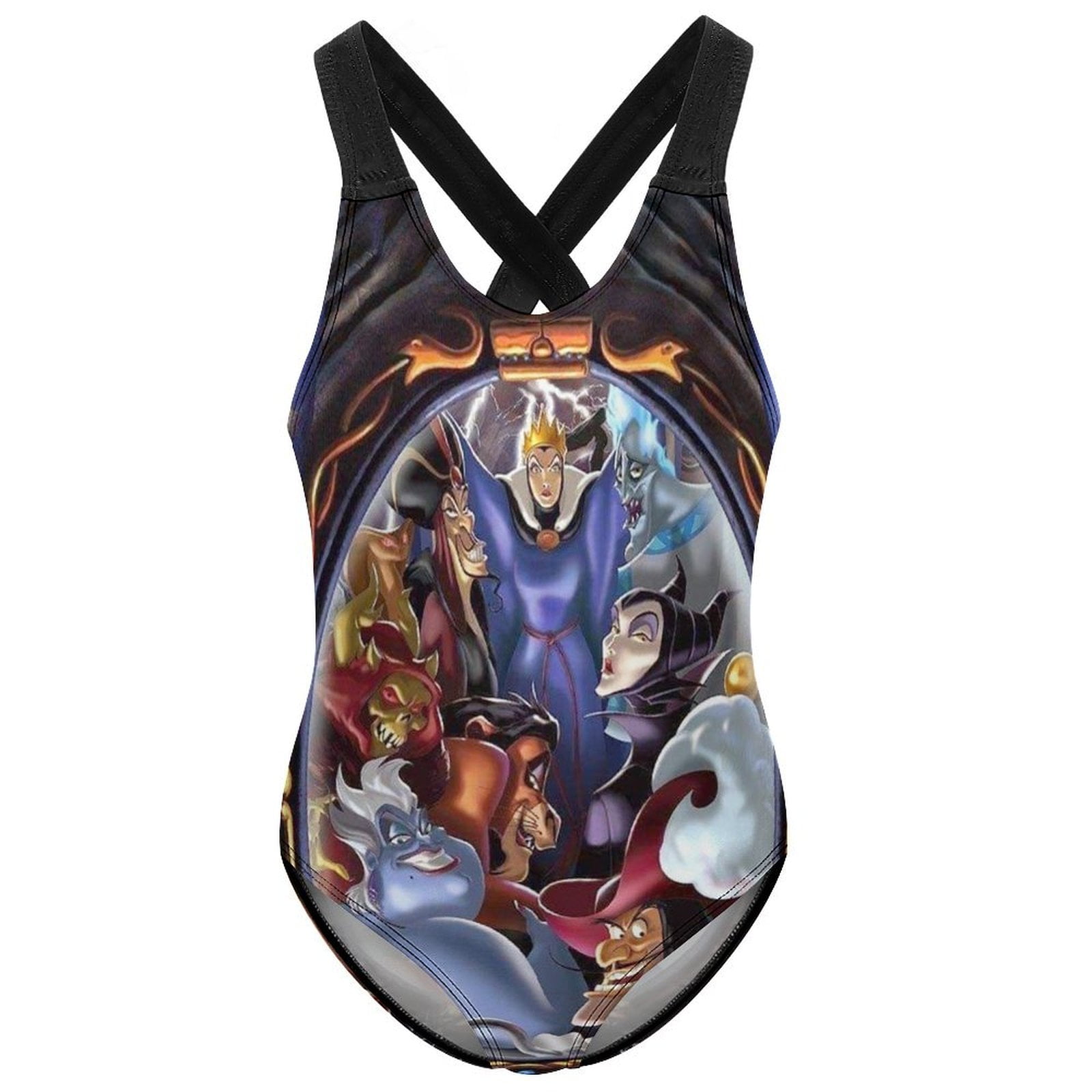 Girls Vill-ain Bad Witche Swimsuit One Piece Bathing Suit for Girls ...