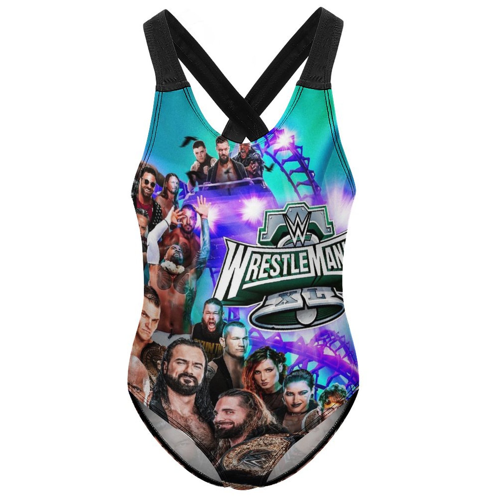 Girls WWE One Piece Swimsuit Bathing Suit Beachwear - Walmart.com