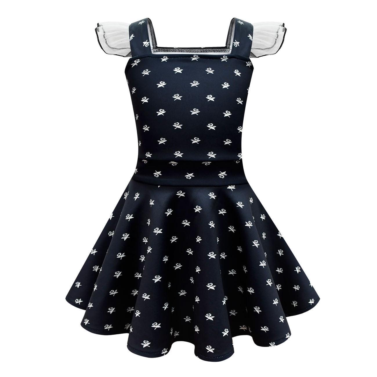 Girls Wednesday Costume Black Summer Skirt for Halloween Cosplay ...