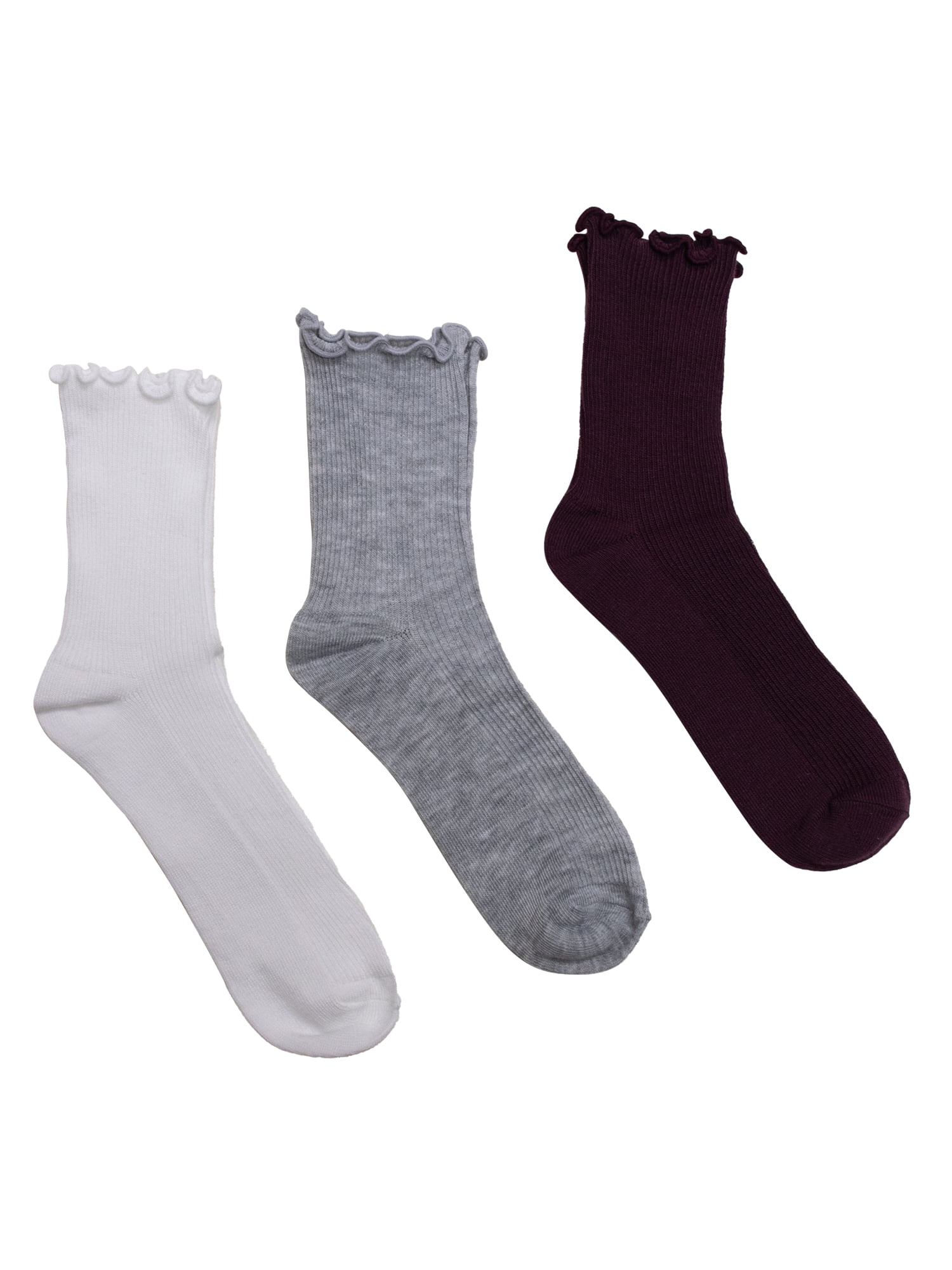 Weekend Academy Girls Scallop Edge Socks, 3-Pairs, Sizes S-L - Walmart.com