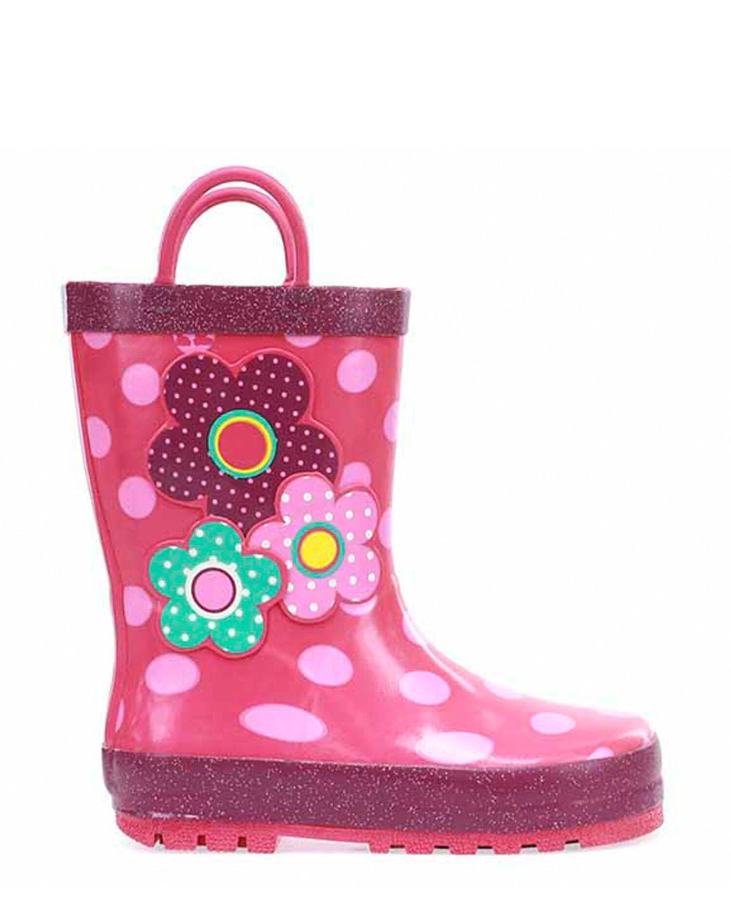Kids Flower Cutie Rain Boot - Pink - Walmart.com