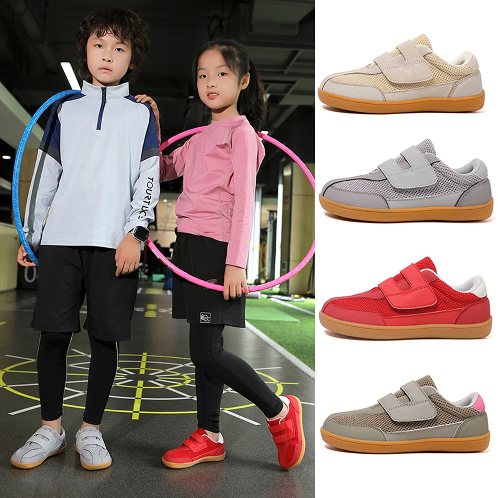 Girls' Wide Fit Athletic Shoes Non Slip Comfortable Breathable Barefoot ...