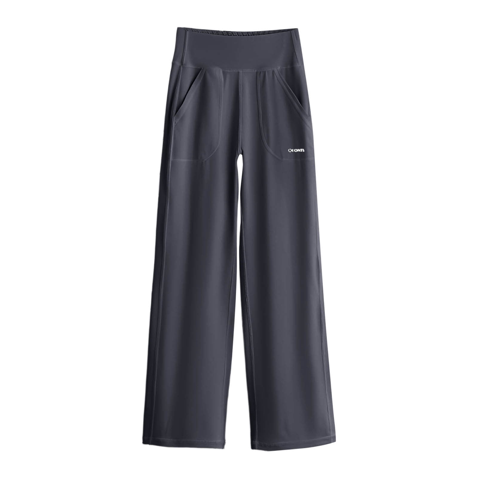 Girls Wide Leg Pants Solid Color with Skin Texture Elastic Waistband ...
