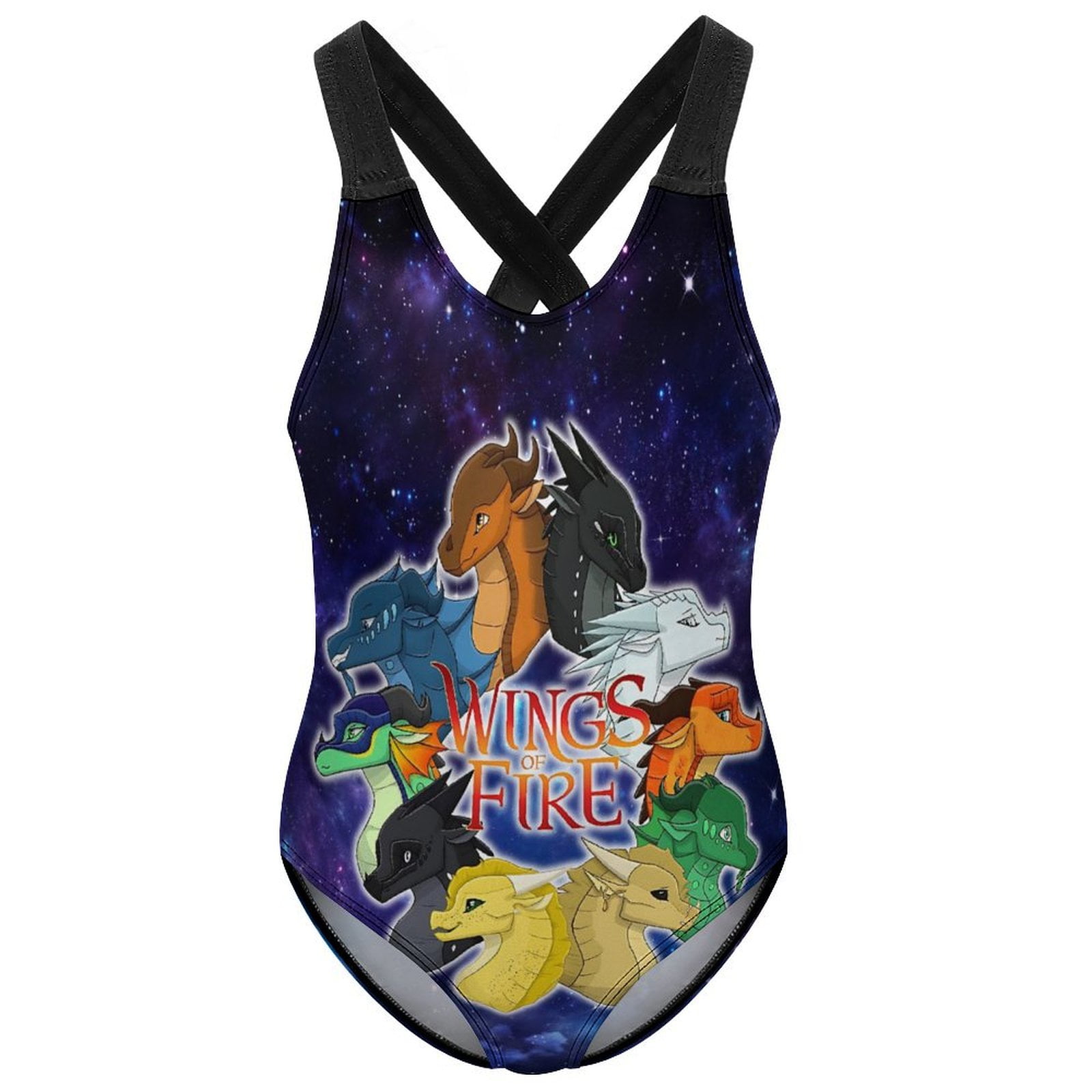 Girls Wings Dragon Fire Swimsuit One Piece Bathing Suit for Girls ...