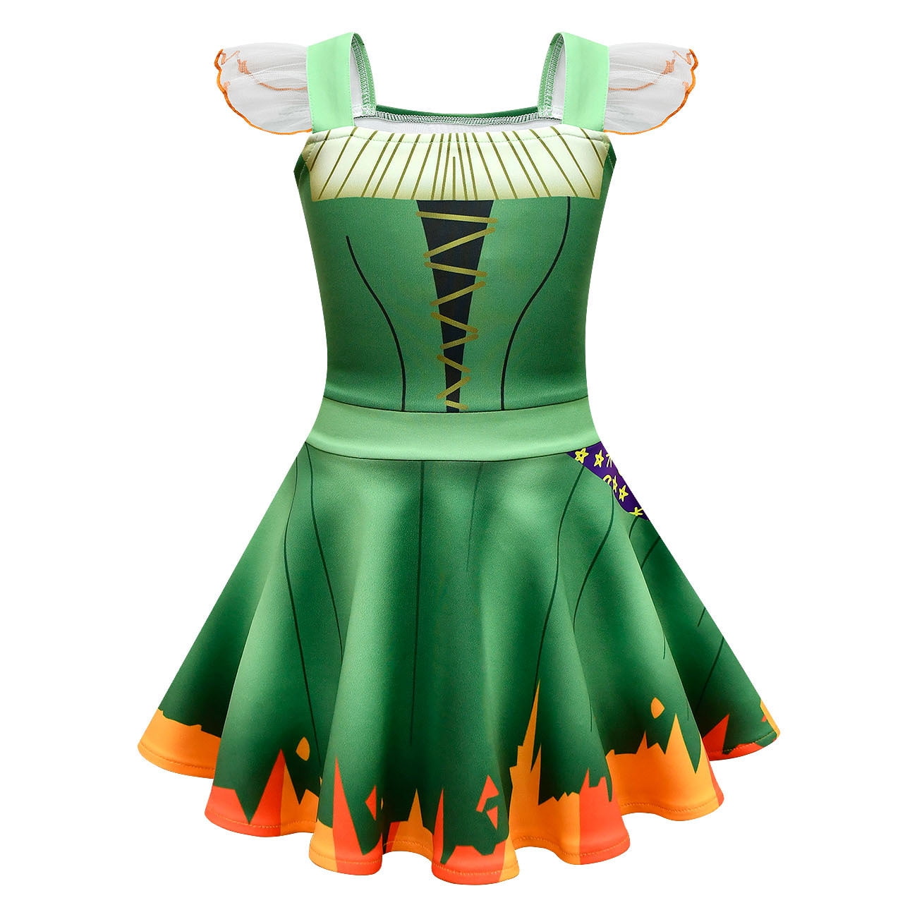 Girls Winifred Sanderson Witch Costume Dress Cartoon Princess Dress ...