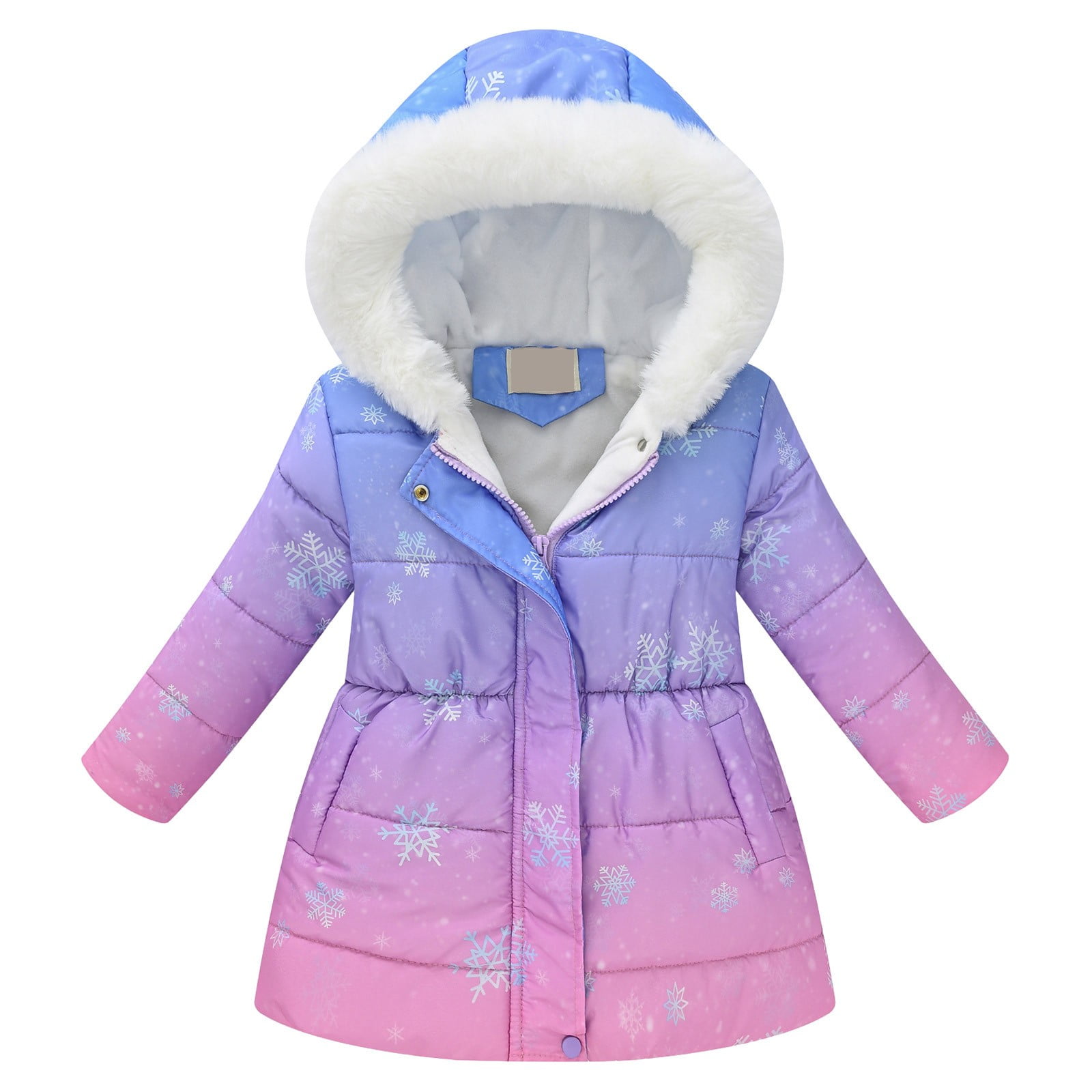 Girls' Winter Jacket Lightweight Water-Resistant Hooded Puffer Jacket ...