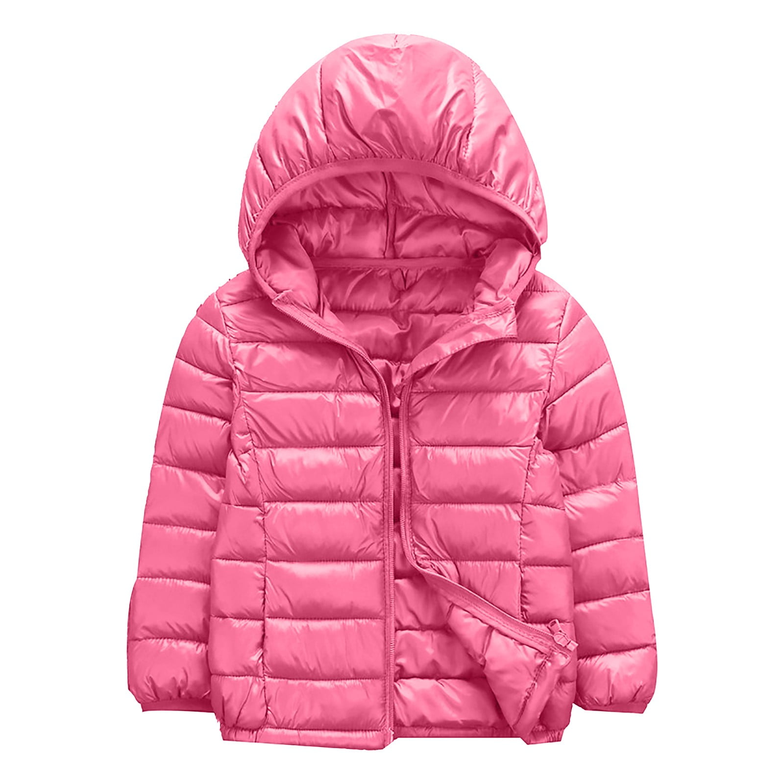 Girls' Winter Jacket Quilted Puffer Jacket Hood Outerwear Coat for ...