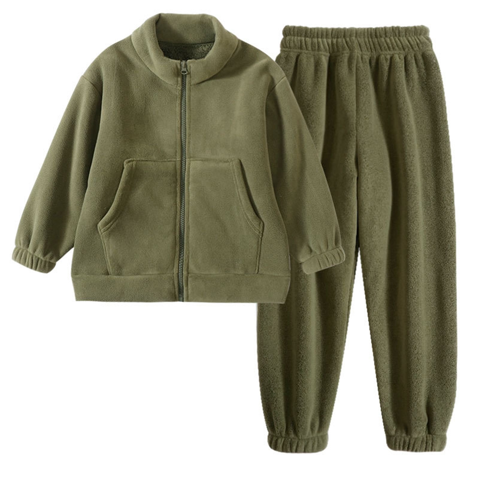 Girls Winter Thermal Pajama Set Cozy Two Piece Loungewear For Cold ...