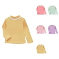 Girls Winter Warm Half Turtleneck Thermal Long Sleeve Shirt, Soft Lined ...