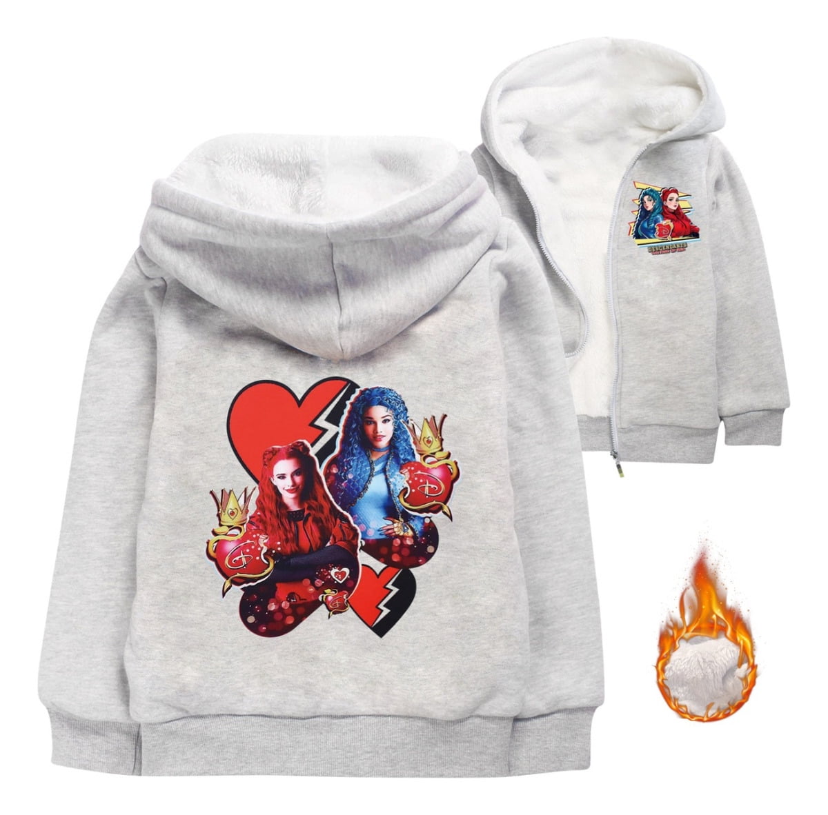 Girls Winter Warm Hoodie Coat - Descendants 4 The Rise of Red Princess ...