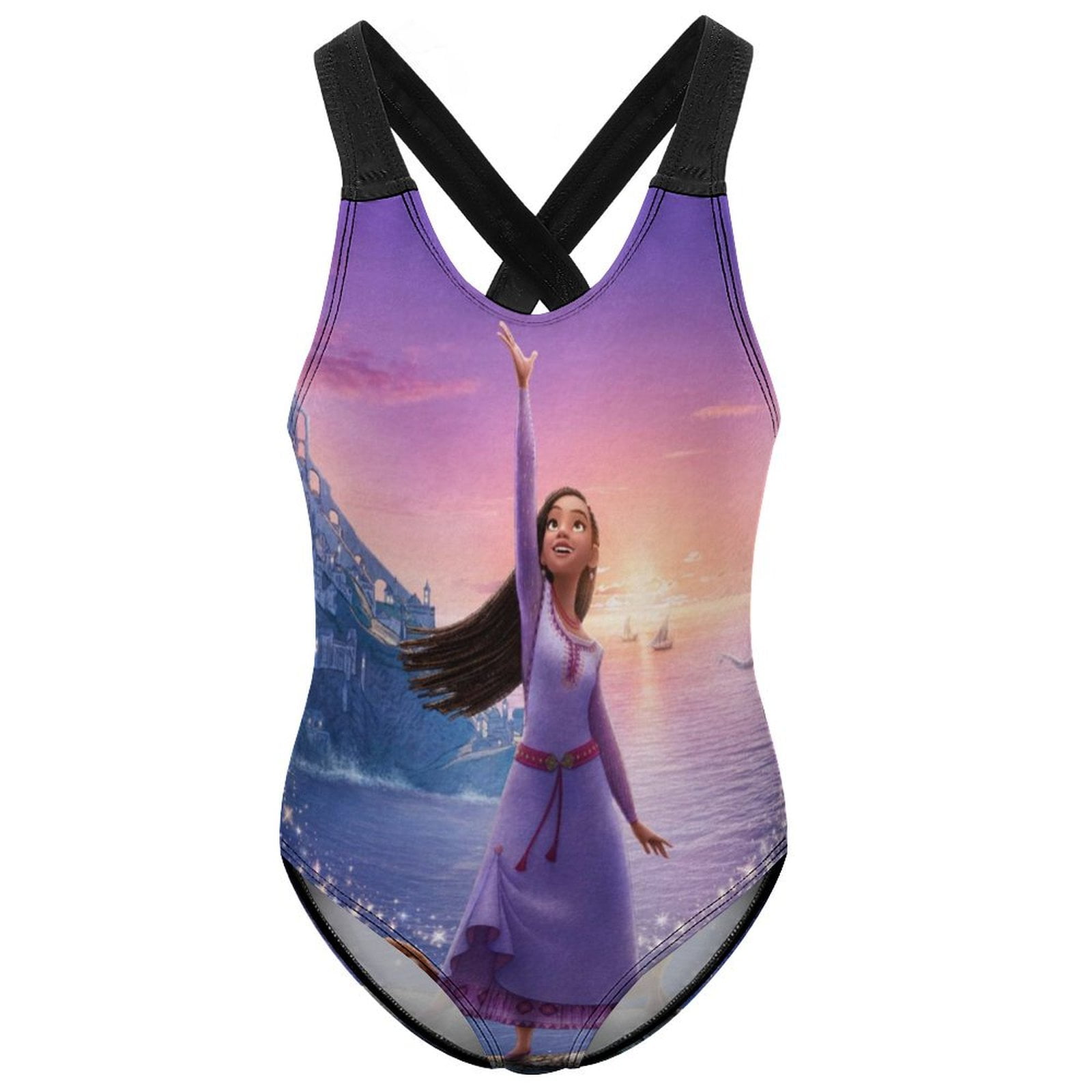 Girls Wis-h Swimsuit One Piece Bathing Suit for Girls Swimwear ...