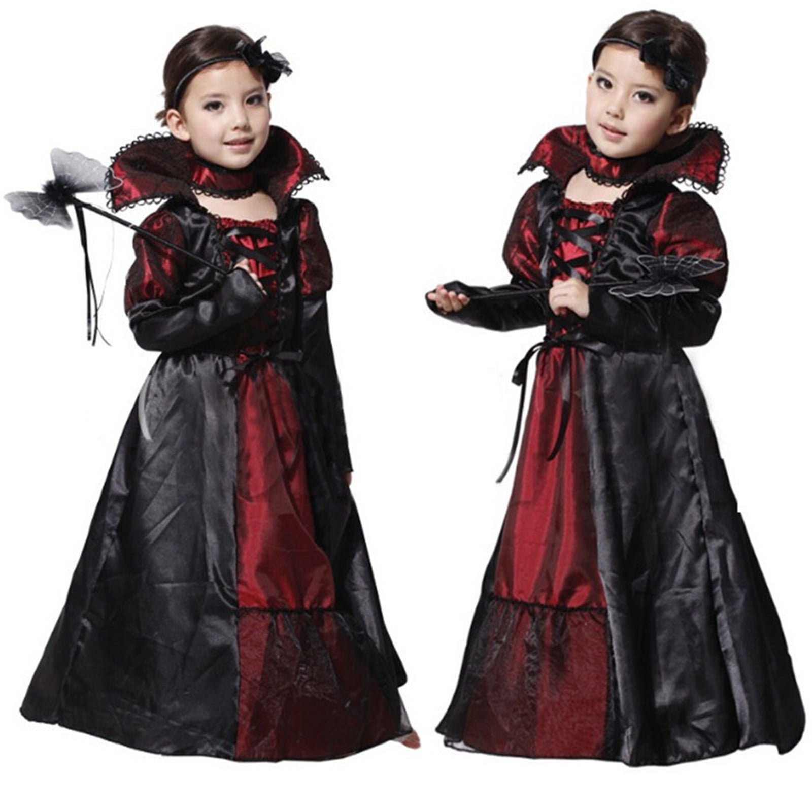 Girls Witch Dress Halloween Outfit for Ages 3-10 - Play Party Dress ...